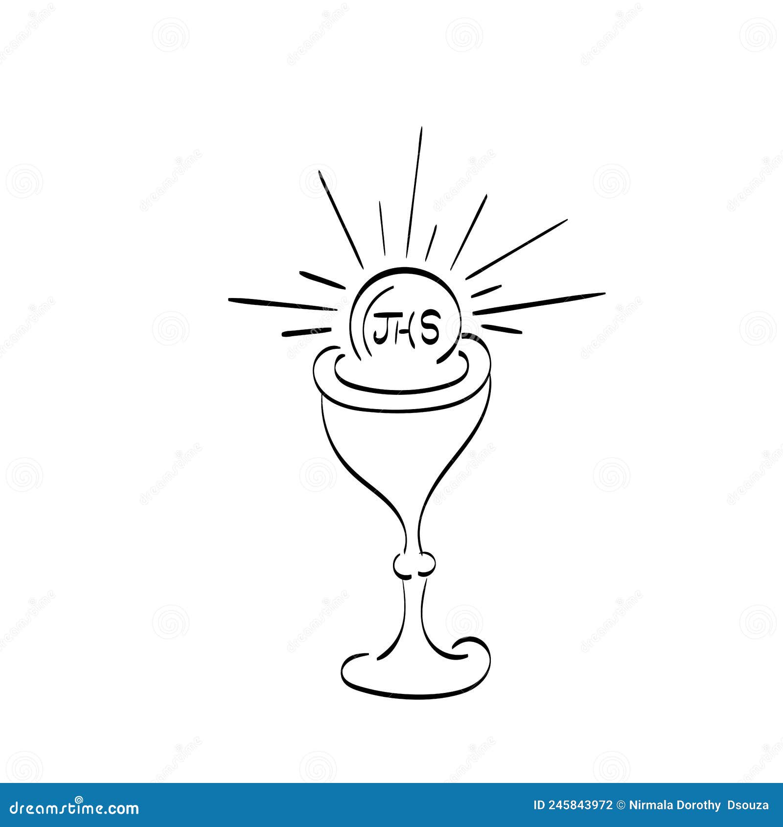 Sketch of First Holy Communion Element Stock Illustration ...