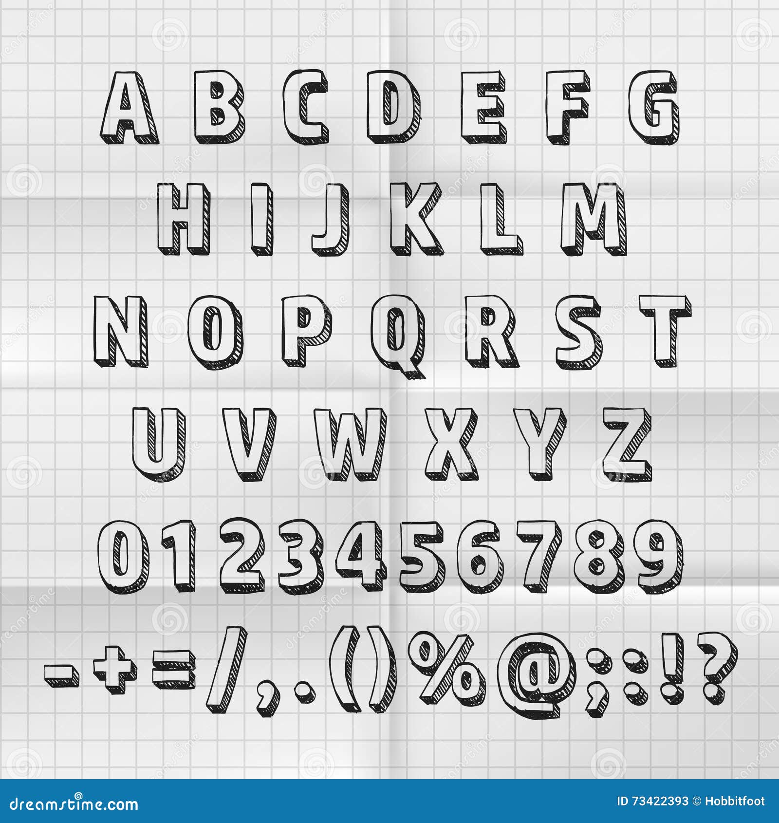 Sketch Font. Alphabet Handwritten, Comic Strip Style. Vector ...