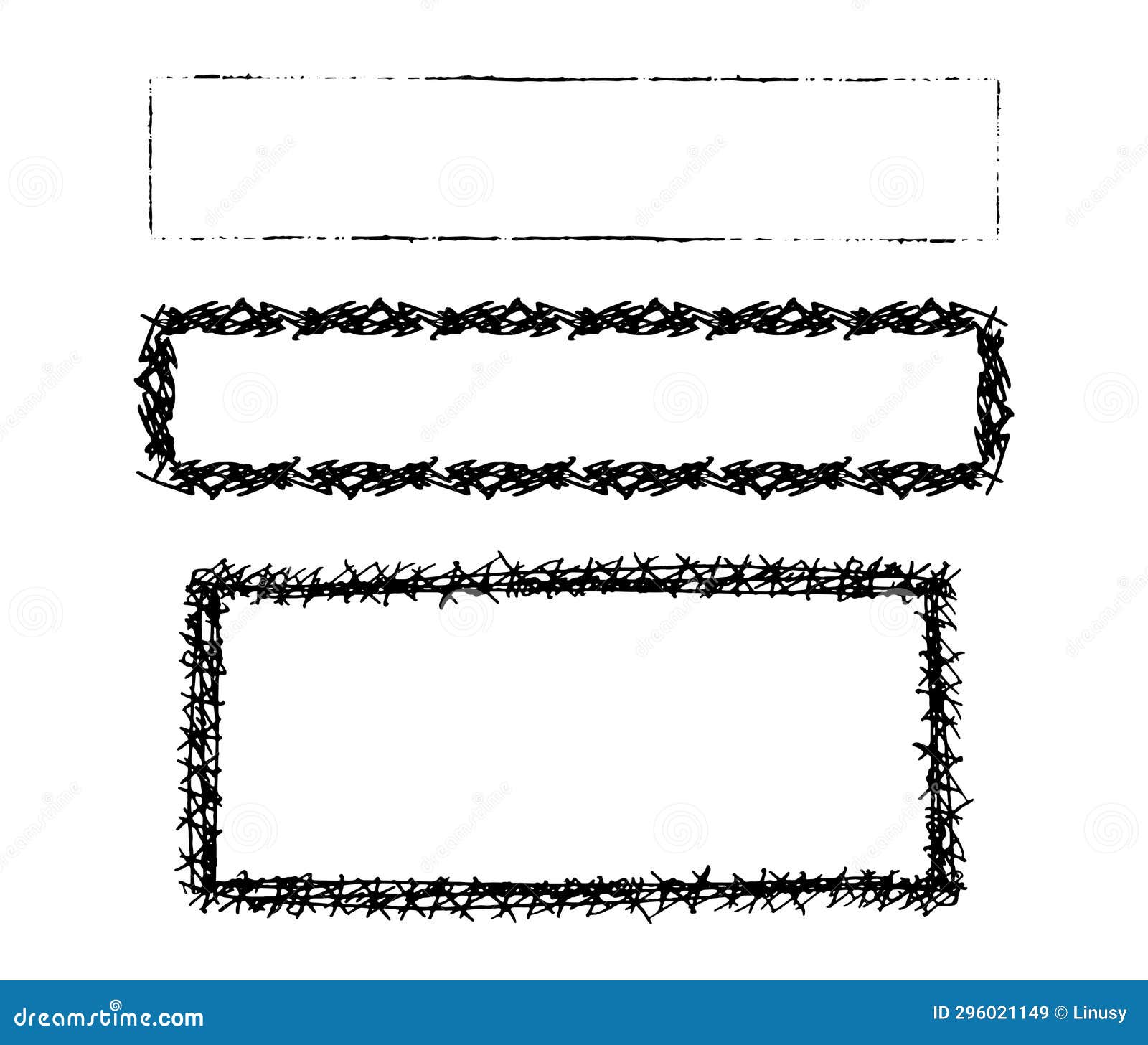 Sketch Frames with Hand Drawn Lines, Pen Scribbles Stock Vector ...