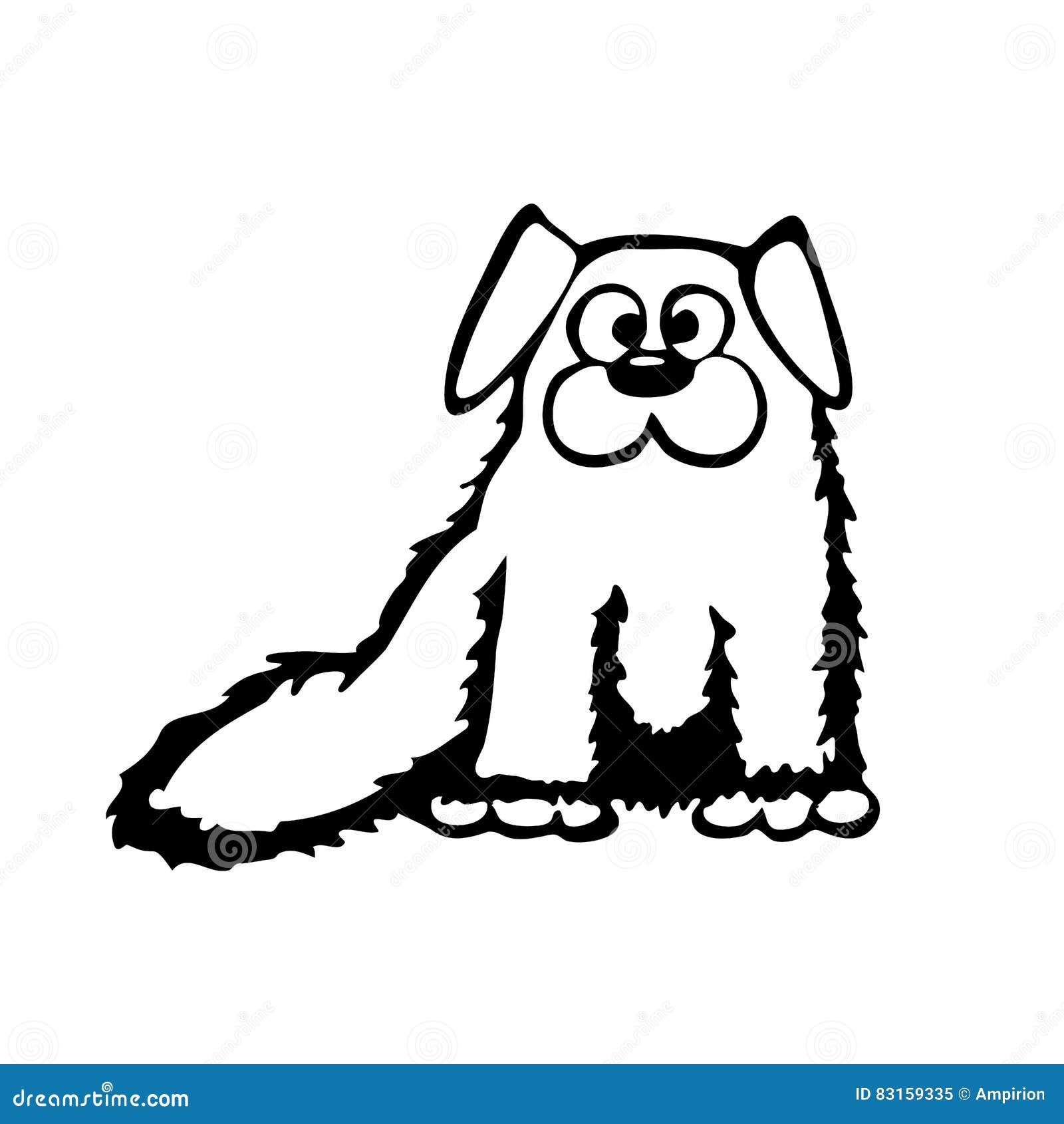 Sketch funny dogs stock vector. Illustration of mammal - 83159335
