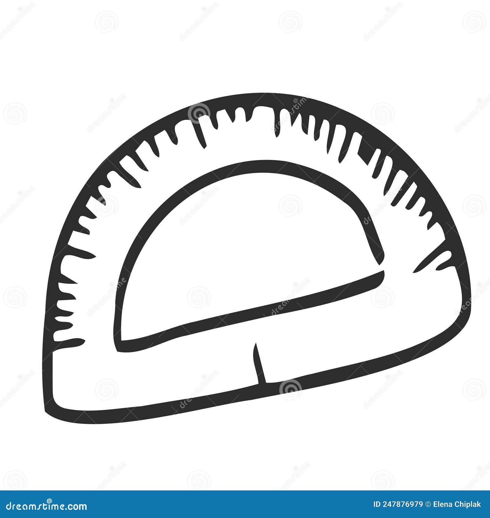 Sketch Geometric Ruler. Hand Drawn Doodle Icon. Sign Symbol. Vector ...
