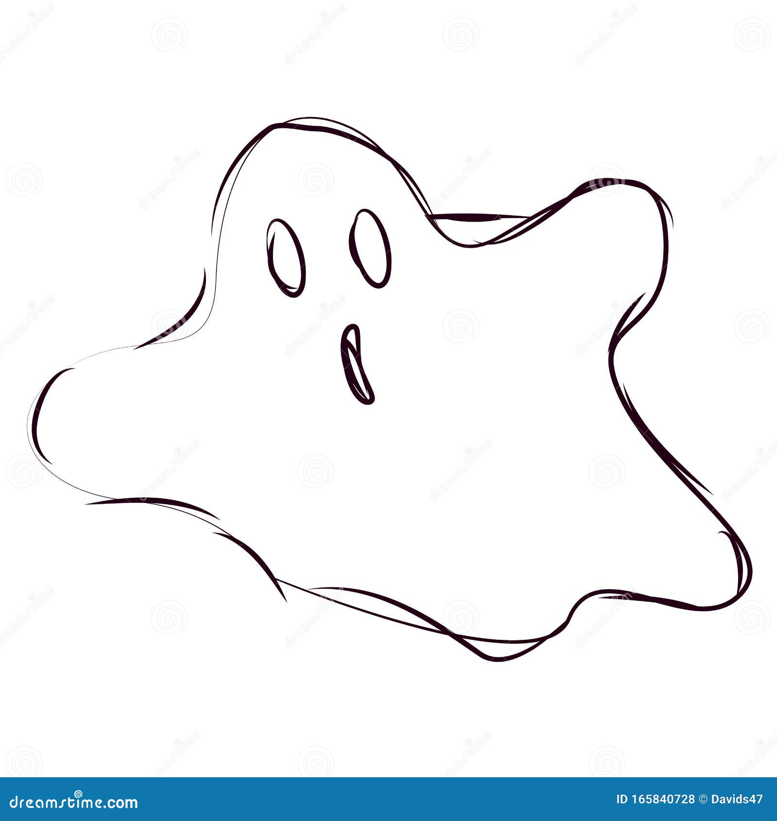 Sketch of a ghost stock vector. Illustration of cartoon - 165840728