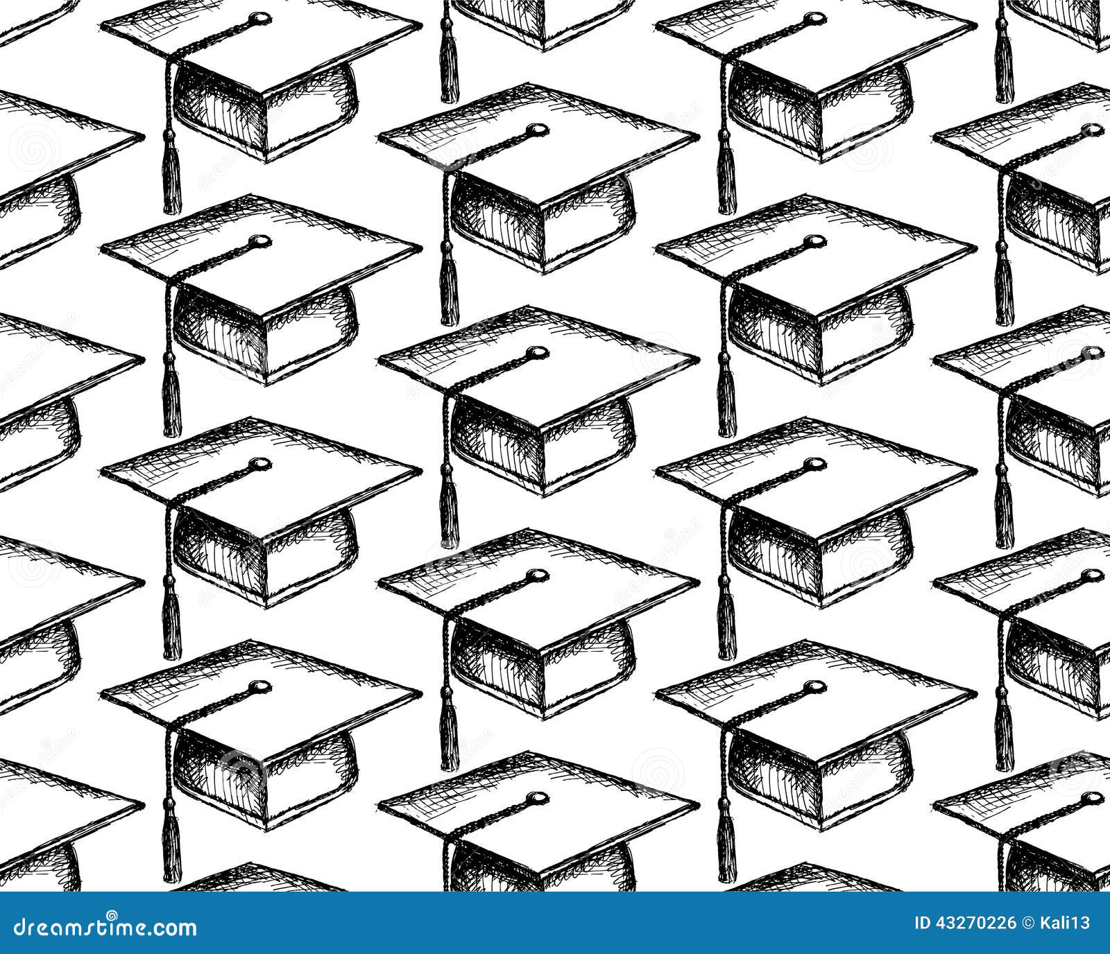 Sketch graduation cap stock illustration. Illustration of color - 43270226