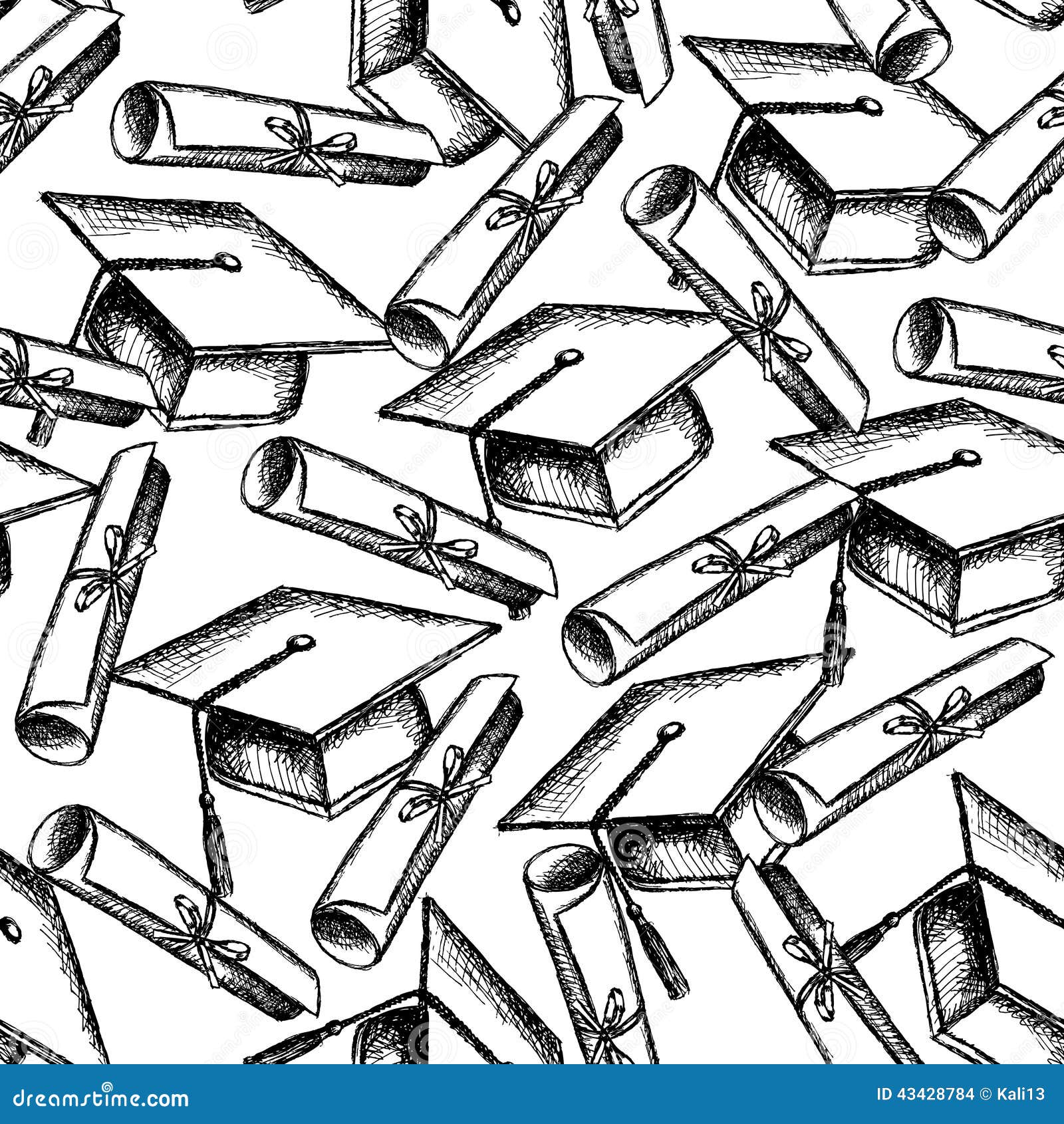 Graduation Hat Diploma Pattern Stock Illustrations – 1,094 Graduation ...