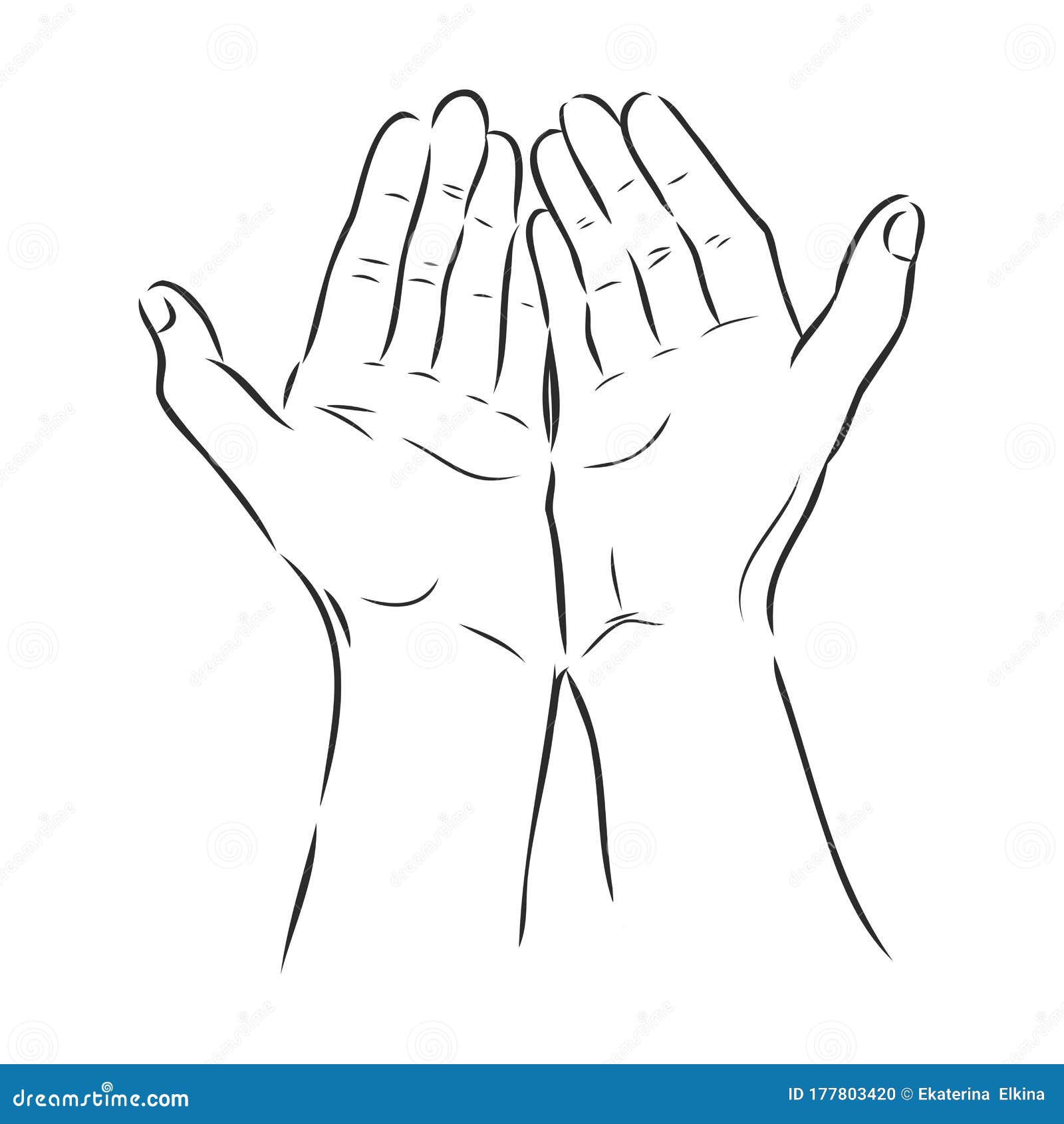 Sketch Hand Begging Hands. Vector Line Illustration Sketch Stock Vector ... Sketch Hand Begging Hands. Vector Line Illustration Sketch Stock Vector ...