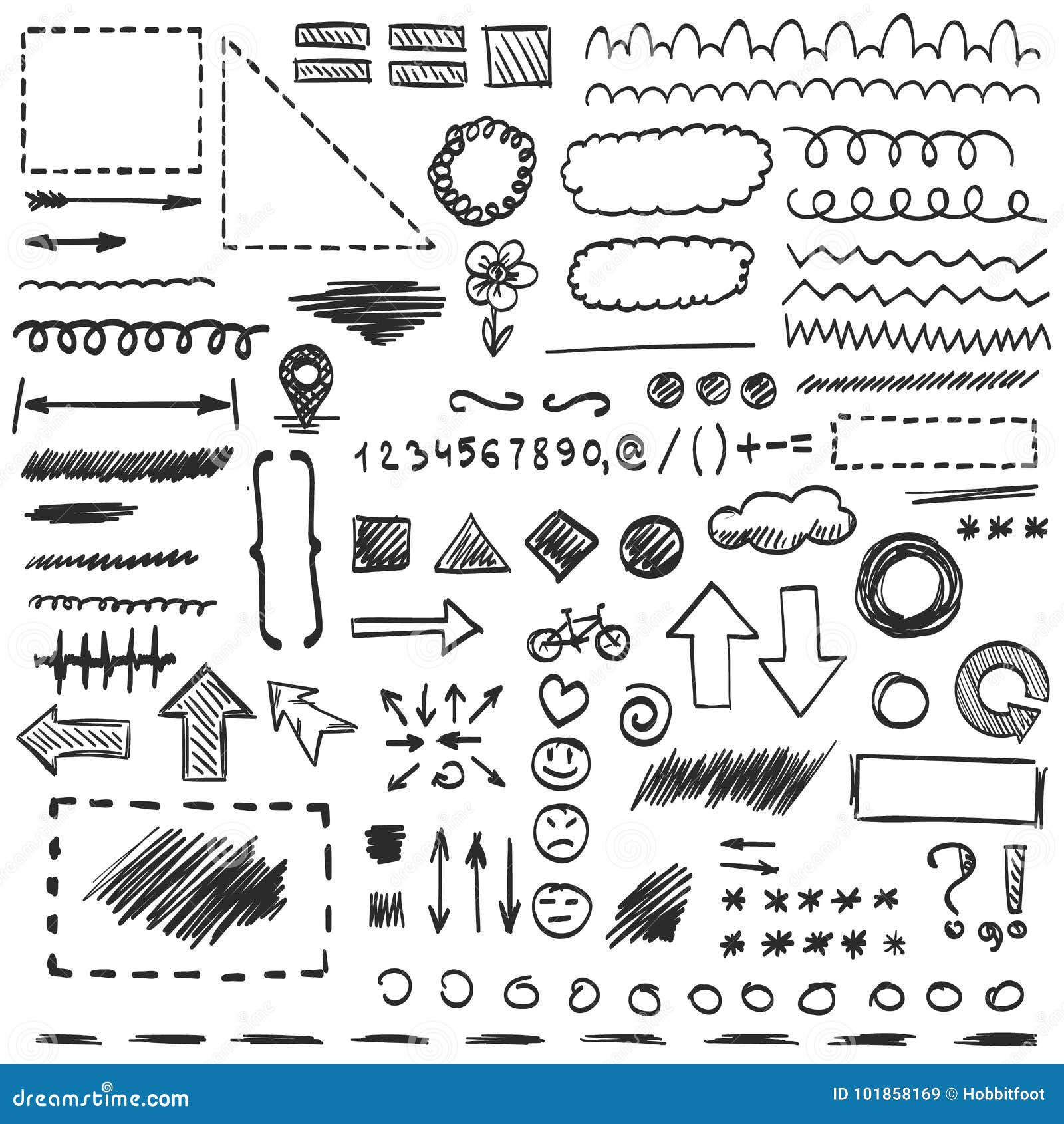 Sketch of hand drawn sign. stock vector. Illustration of bubble - 101858169