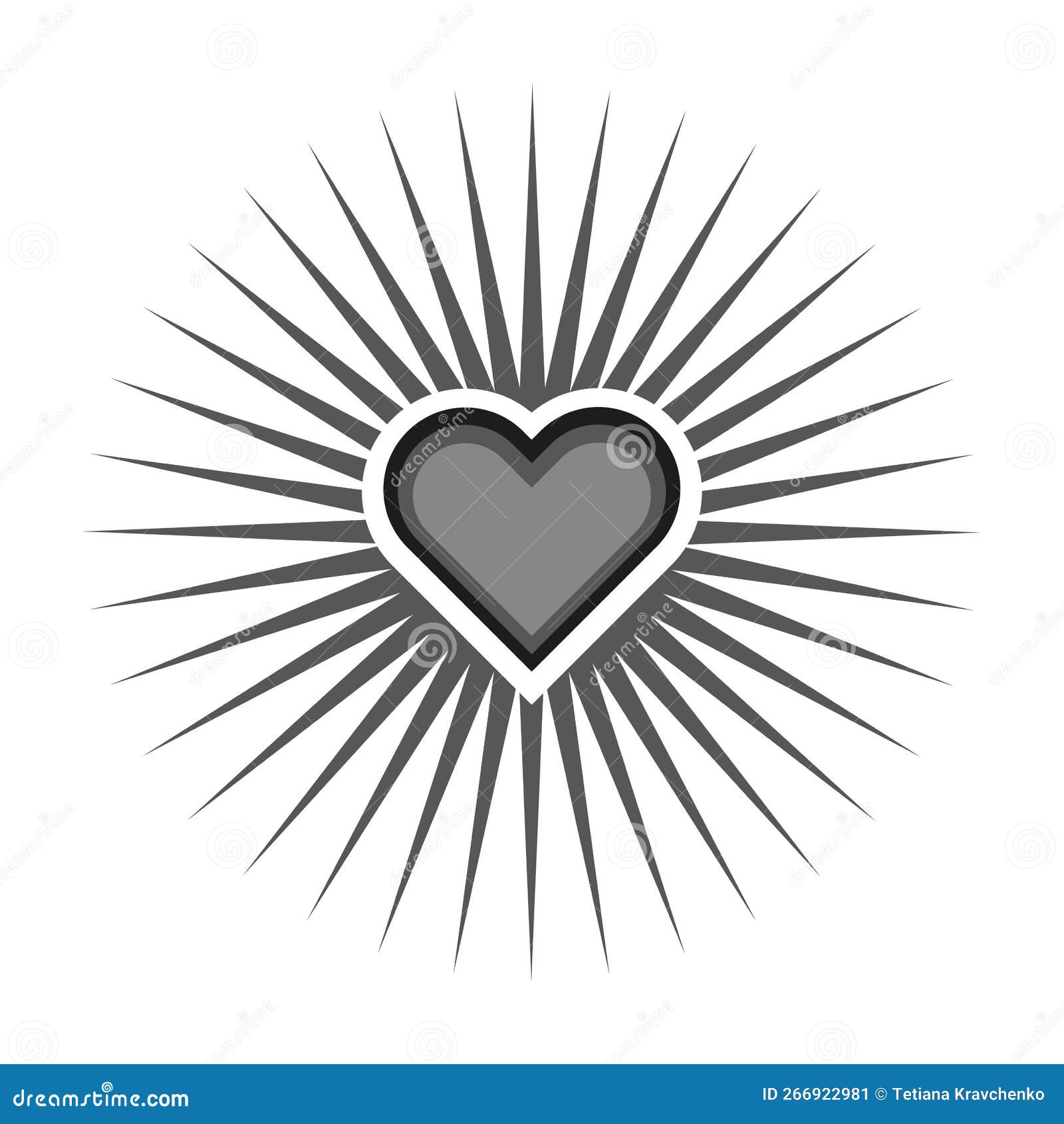 Heart With Rays In Open Female Human Palms. Vector Black Vintage Engrav ...