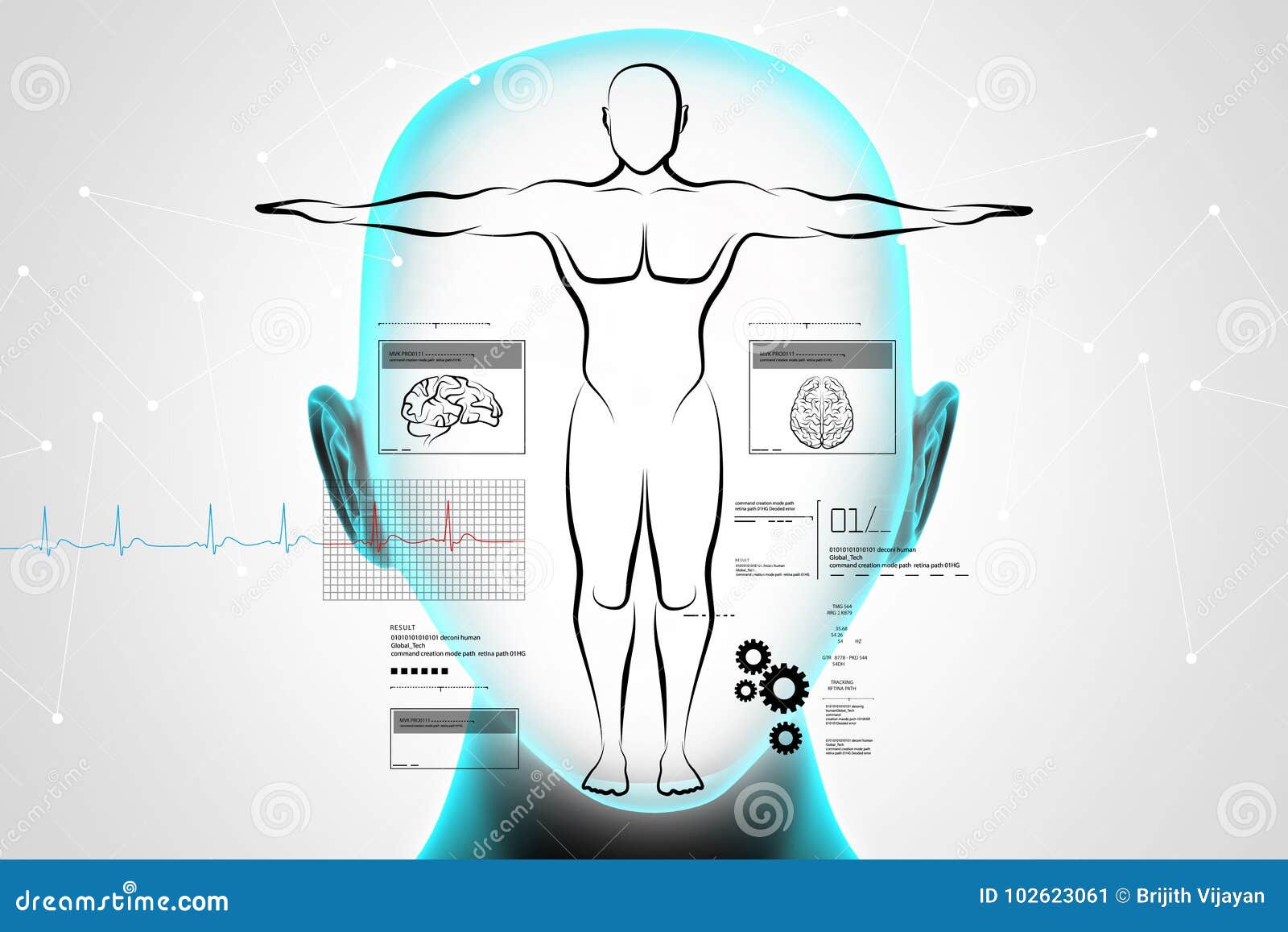 Sketch Of Human Body Royalty-Free Illustration | CartoonDealer.com ...