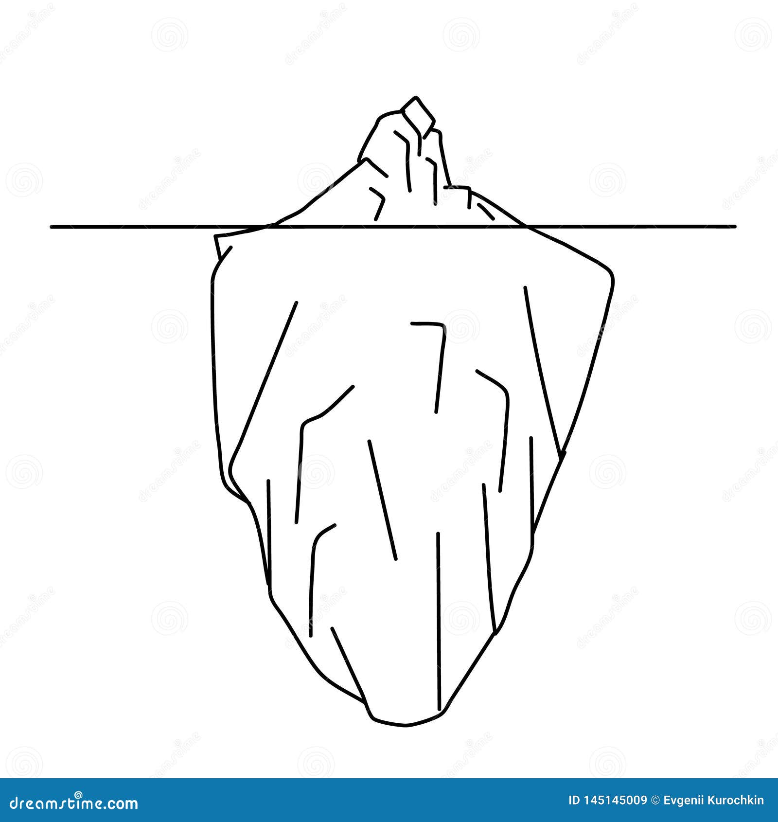 Sketch of iceberg stock illustration. Illustration of climate - 145145009