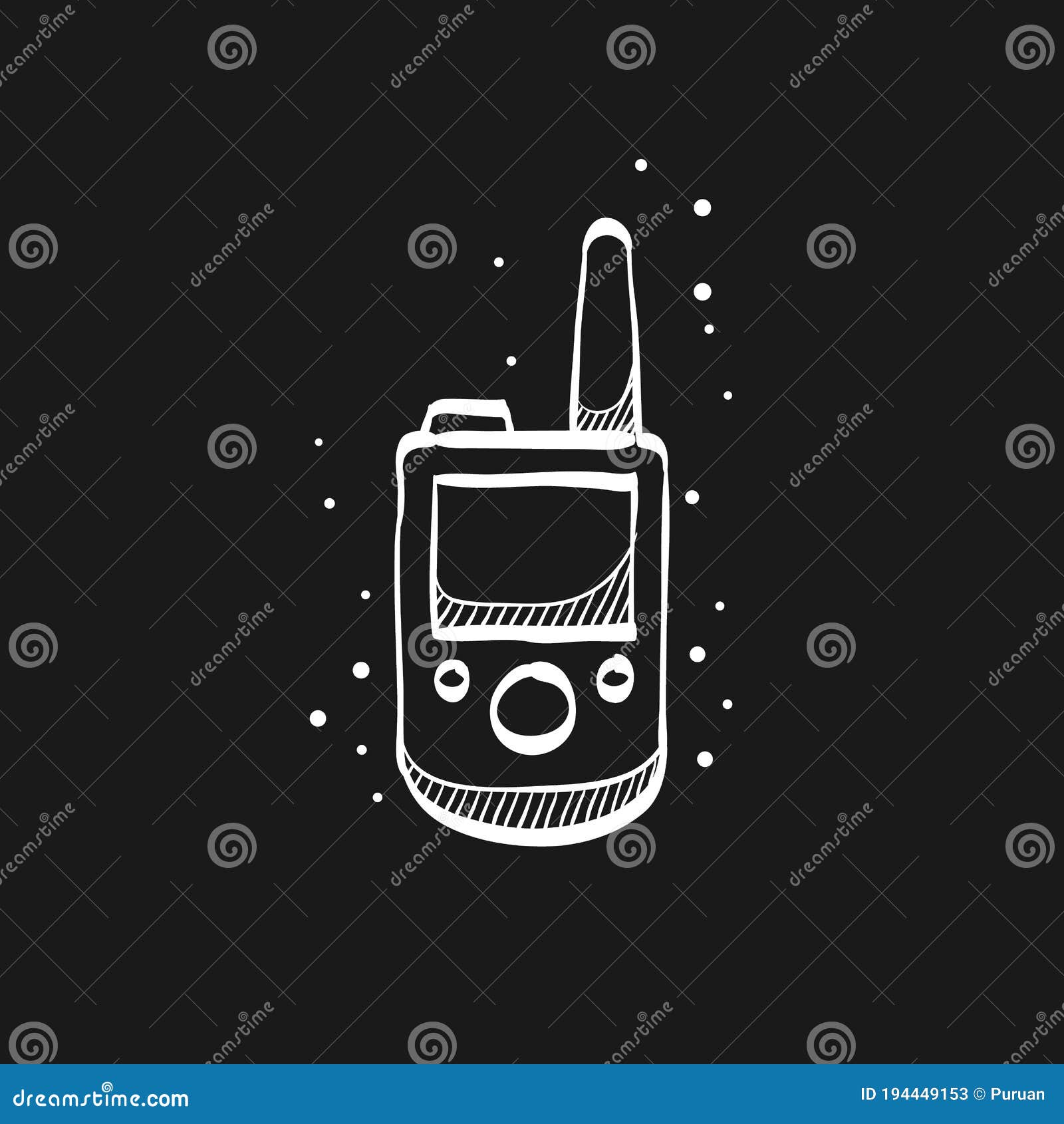 Sketch icon in black - GPS stock vector. Illustration of drawn - 194449153