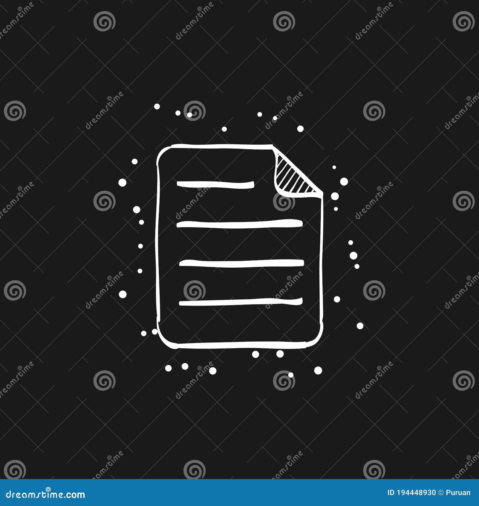 Sketch Icon in Black - Text File Format Stock Vector - Illustration of ...