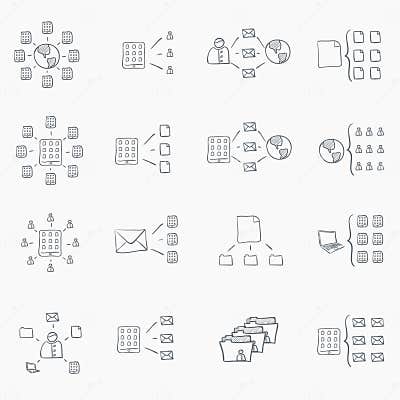 Sketch Icon Set stock vector. Illustration of file, instruction - 21155777