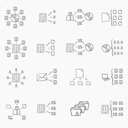 Sketch Icon Set stock vector. Illustration of file, instruction - 21155777