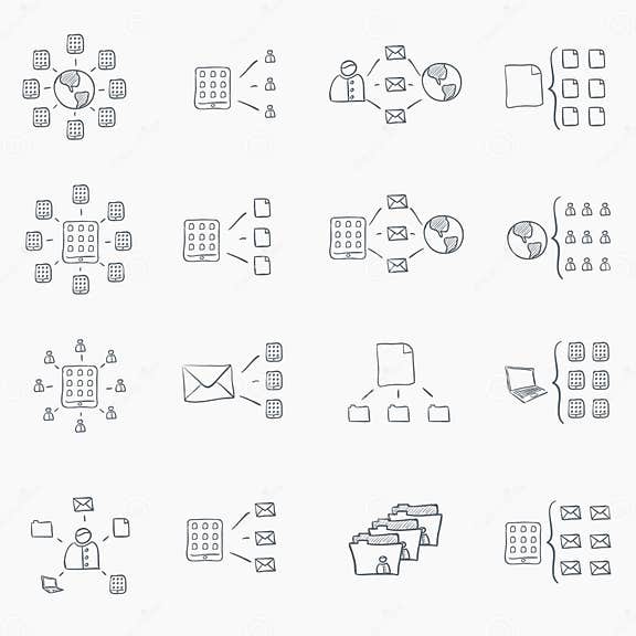 Sketch Icon Set stock vector. Illustration of file, instruction - 21155777