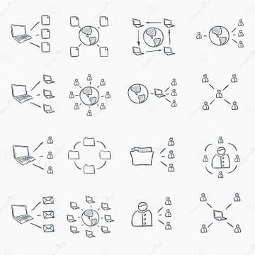 Sketch Icon Set stock vector. Illustration of business - 21155959