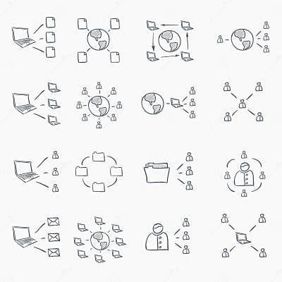 Sketch Icon Set stock vector. Illustration of business - 21155959