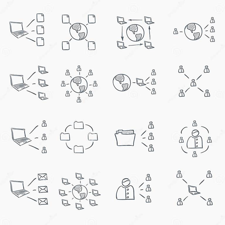 Sketch Icon Set stock vector. Illustration of business - 21155959
