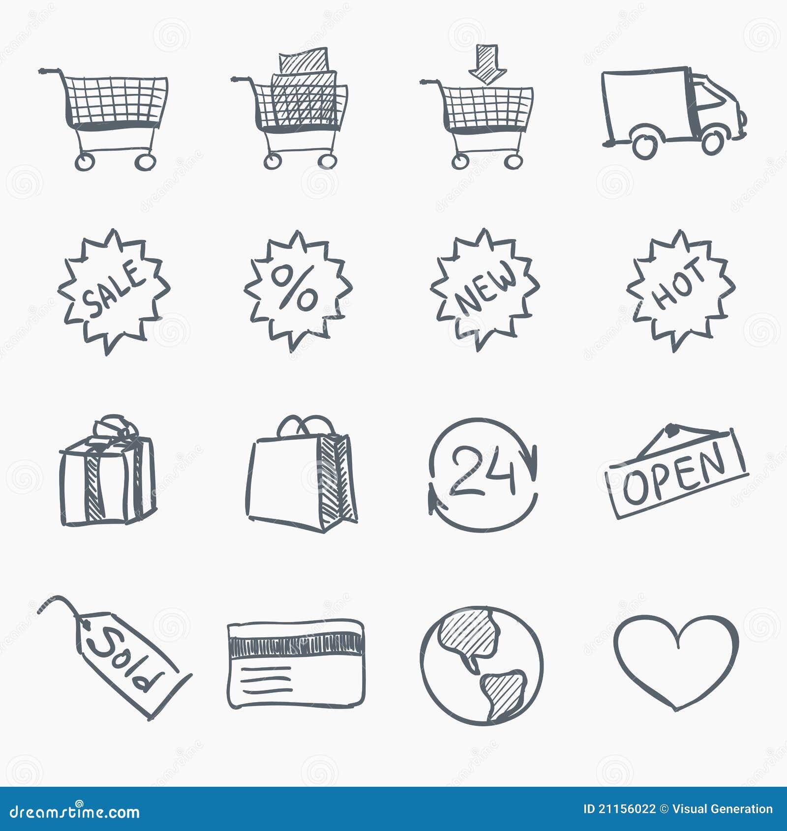 Sketch Icon Set stock vector. Illustration of information - 21156022