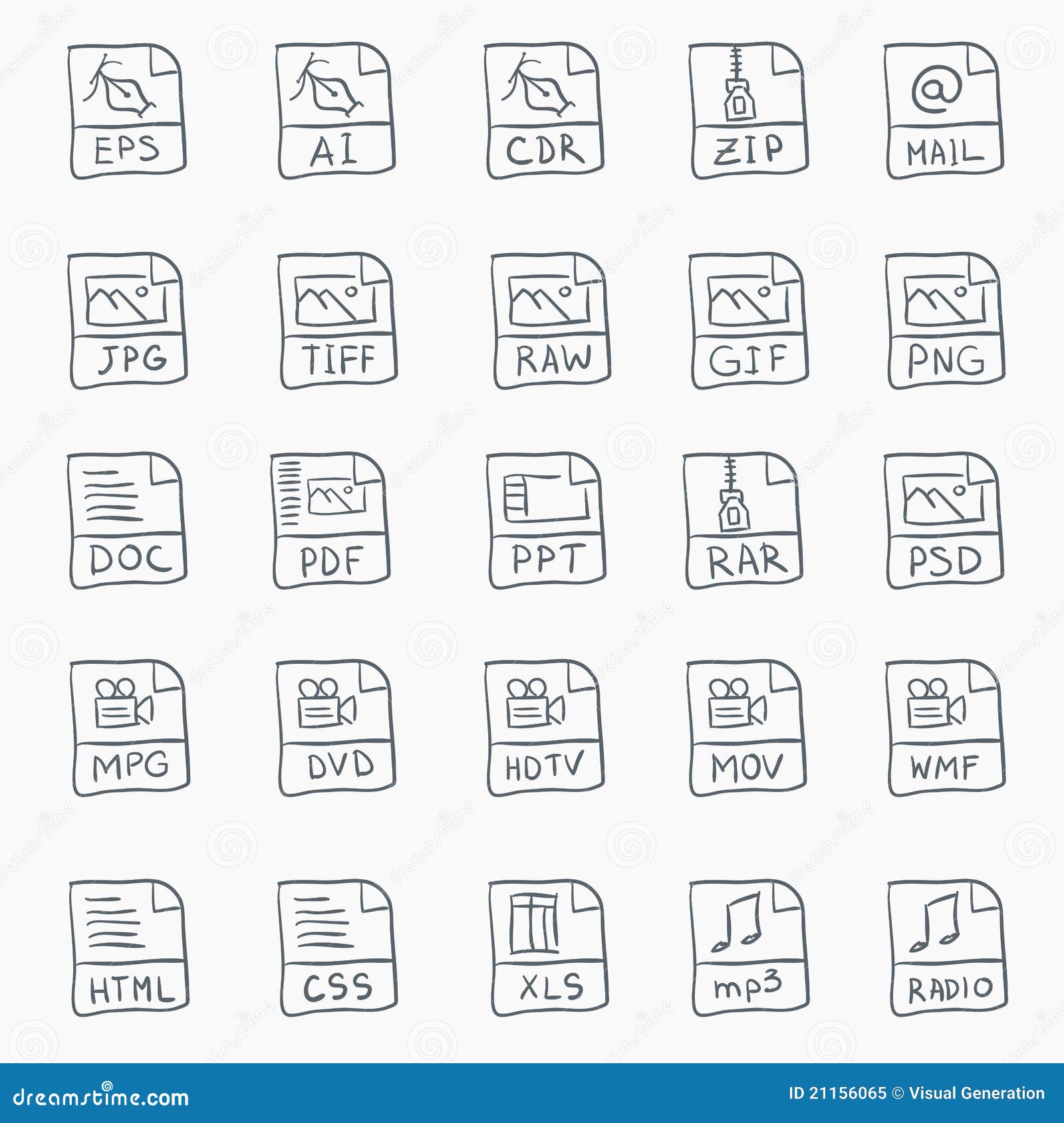 Sketch Icon Set stock vector. Illustration of icon, sketch - 21156065