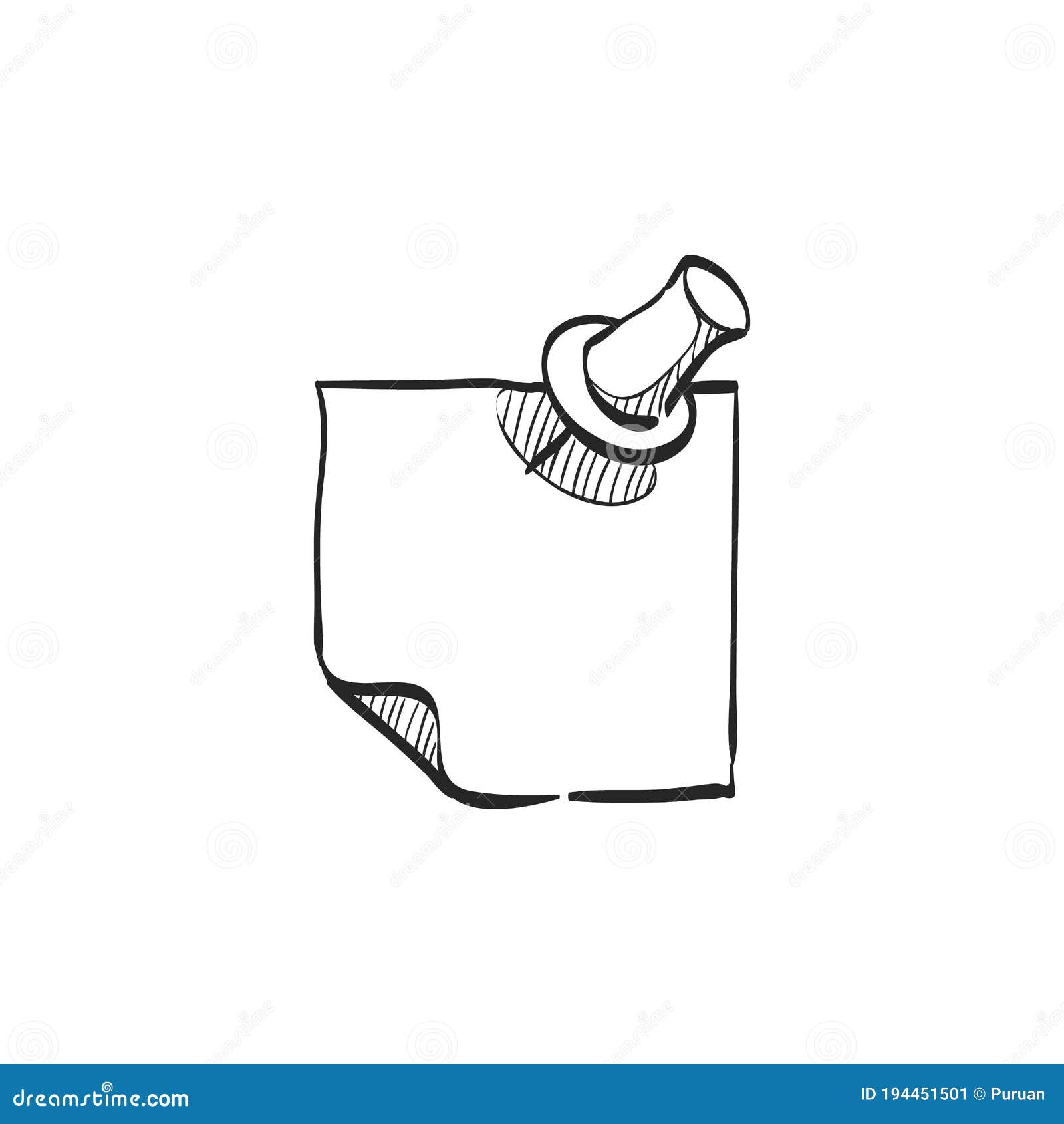 Sketch Icon - Sticky Note Cartoon Vector | CartoonDealer.com #194451501