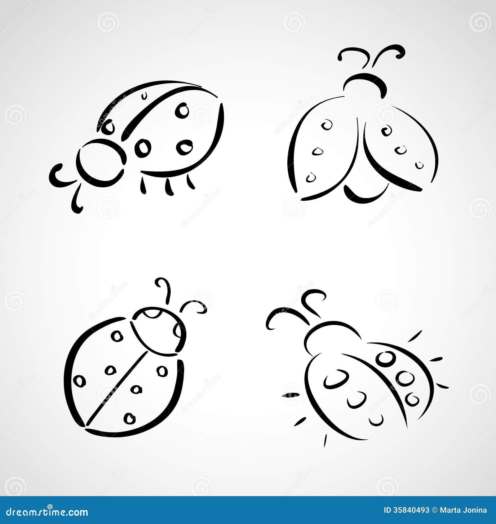 Sketch icons - ladybug stock vector. Illustration of insect - 35840493