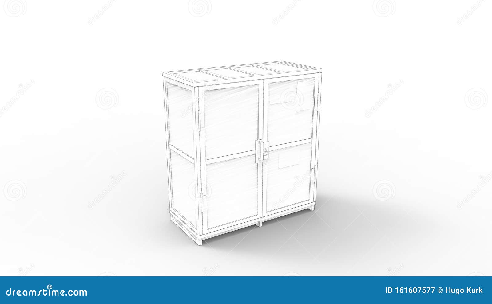 Sketch Illustration of a Locker Box Isolated in White Background Stock ...