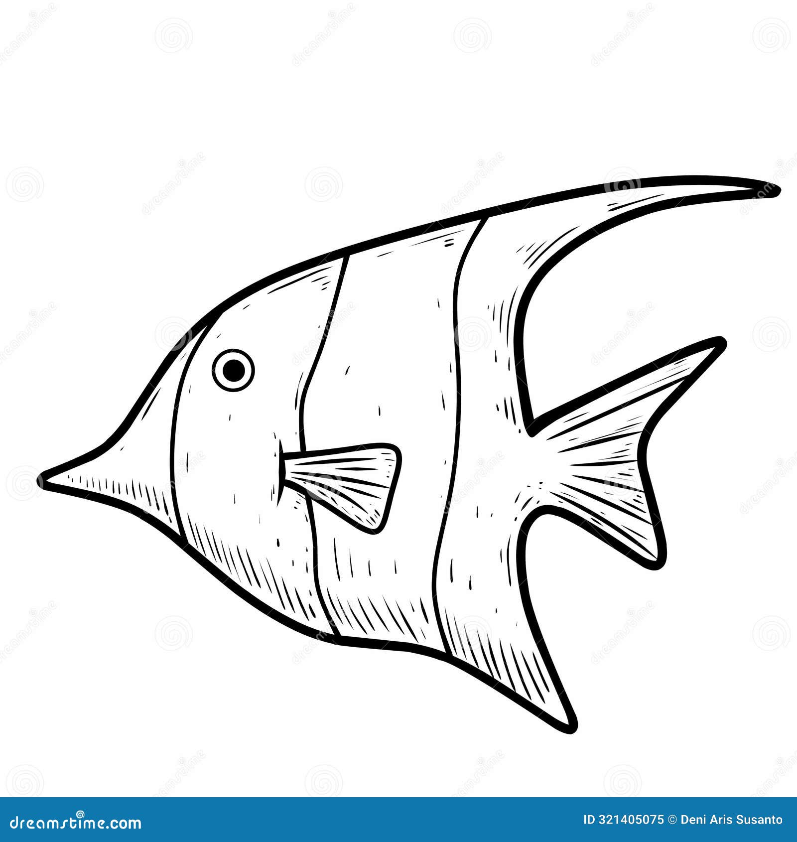 Sketch Illustration of Sea Fish Stock Illustration - Illustration of ...