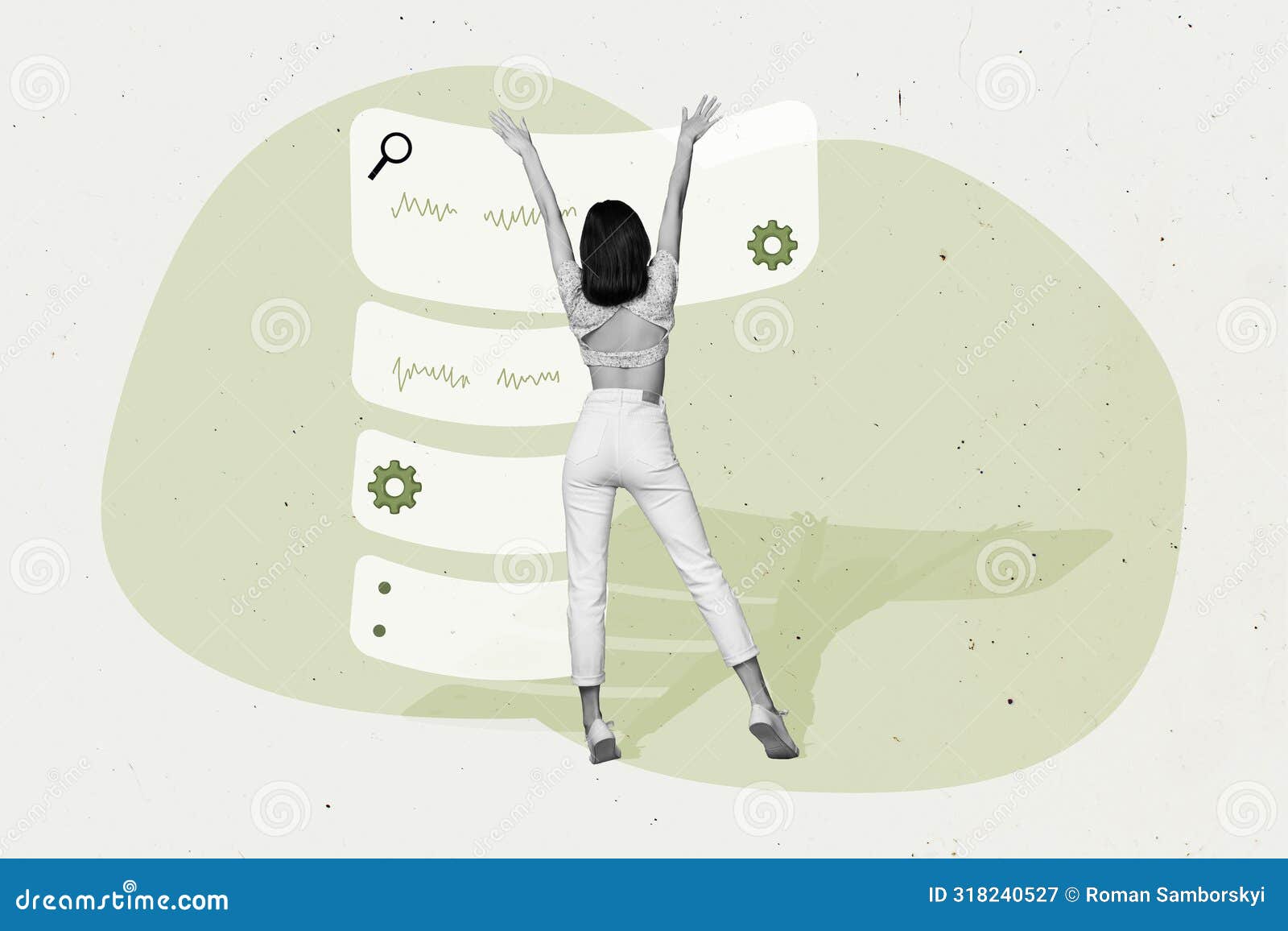 Sketch Image Composite Trend Artwork Photo Collage of Workspace ...