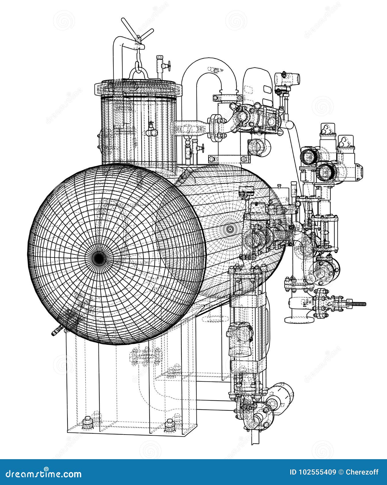 Sketch Industrial Equipment Stock Vector - Illustration of equipment ...