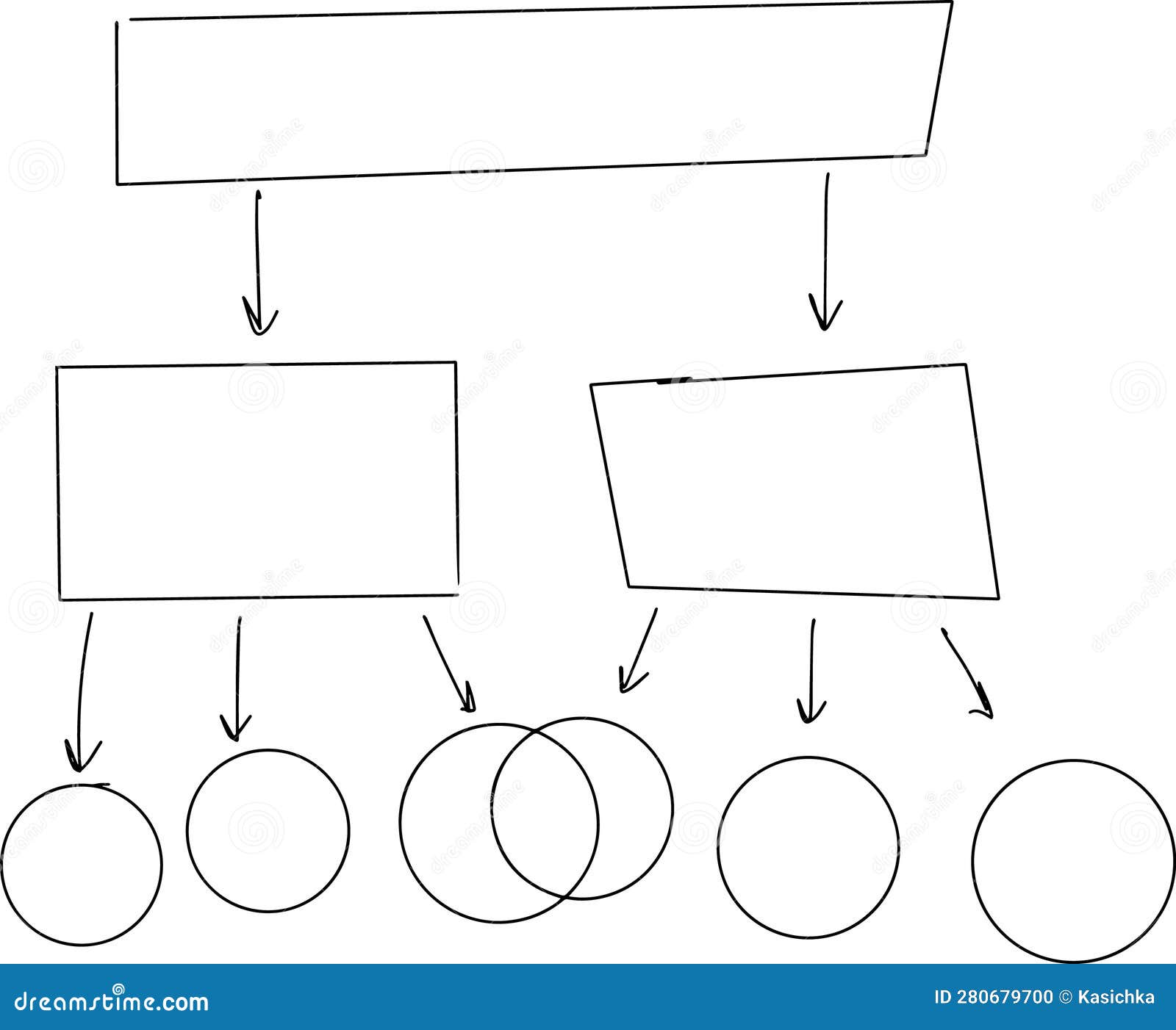 Sketch Infographic Action Algorithm Template with Arrows and Shapes for ...