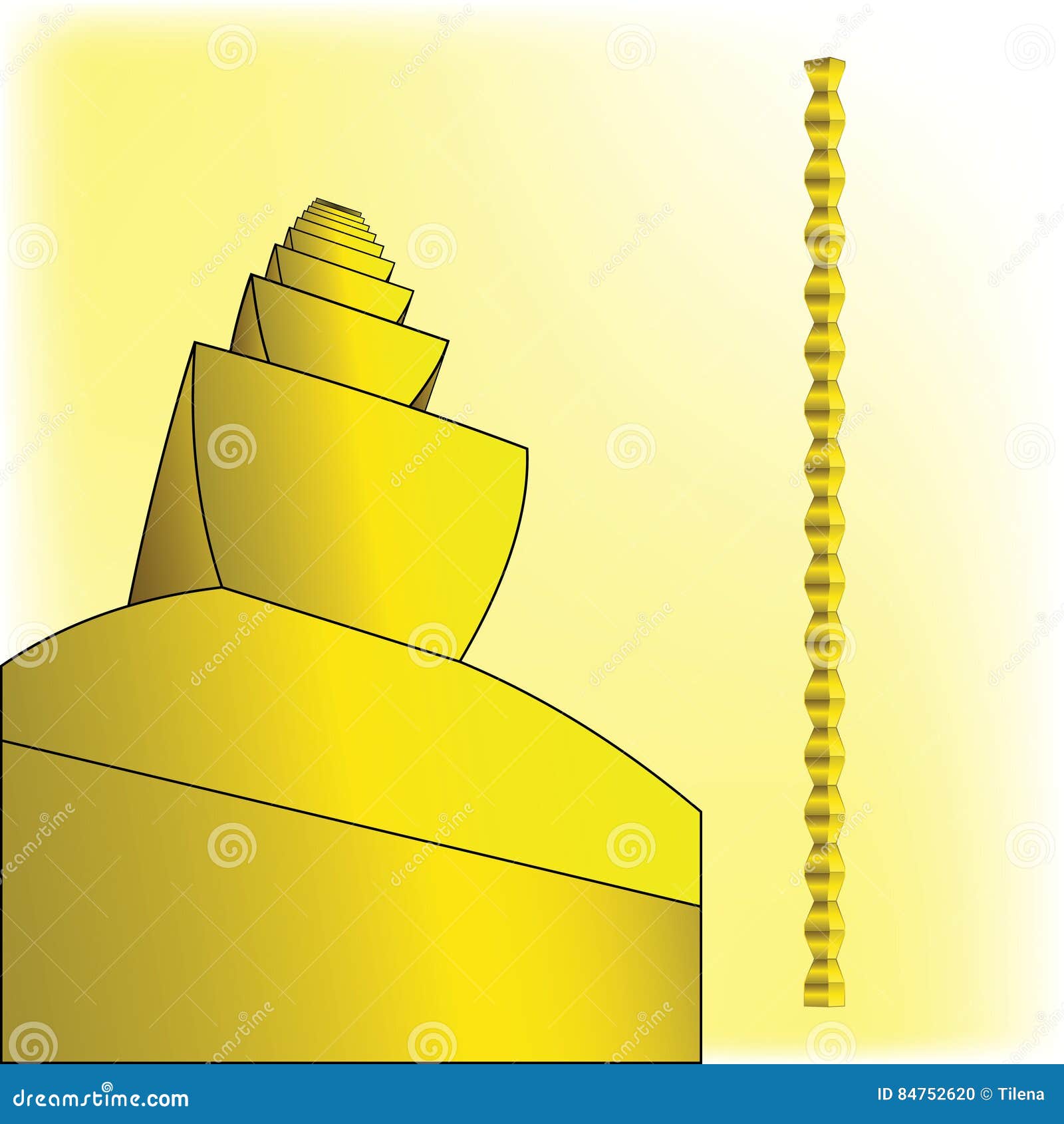 Sketch Inspired By Endless Column Sculpture Vector Illustration ...