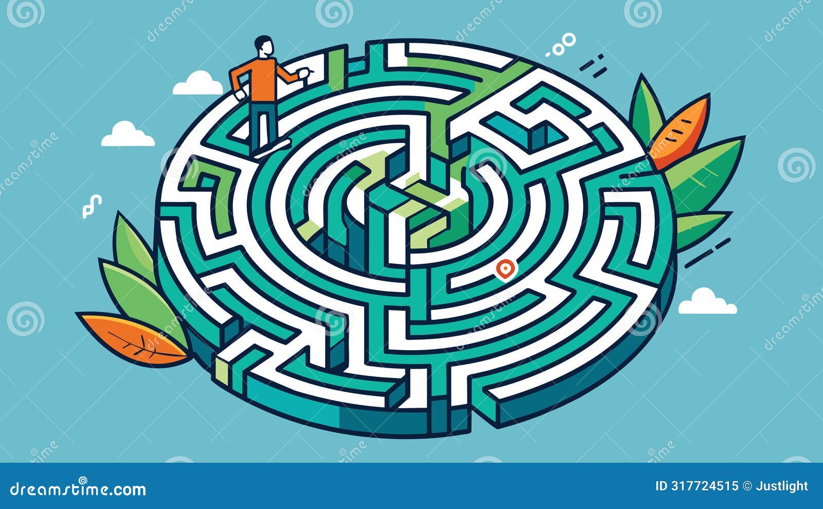 A Sketch of an Intricate Maze Represents the Challenges and Obstacles ...