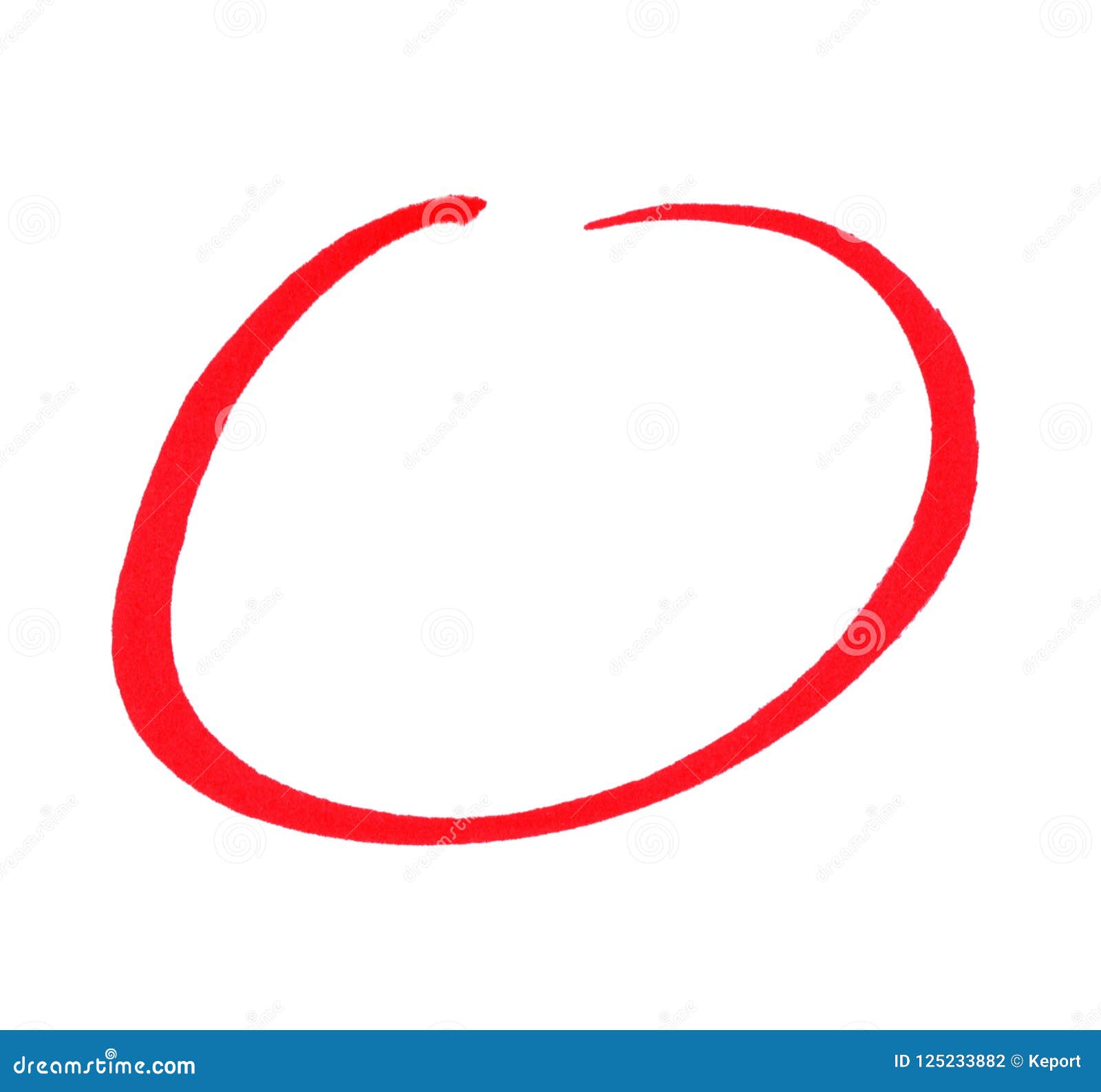 Sketch of Red Painted Circle Stock Illustration - Illustration of round ...
