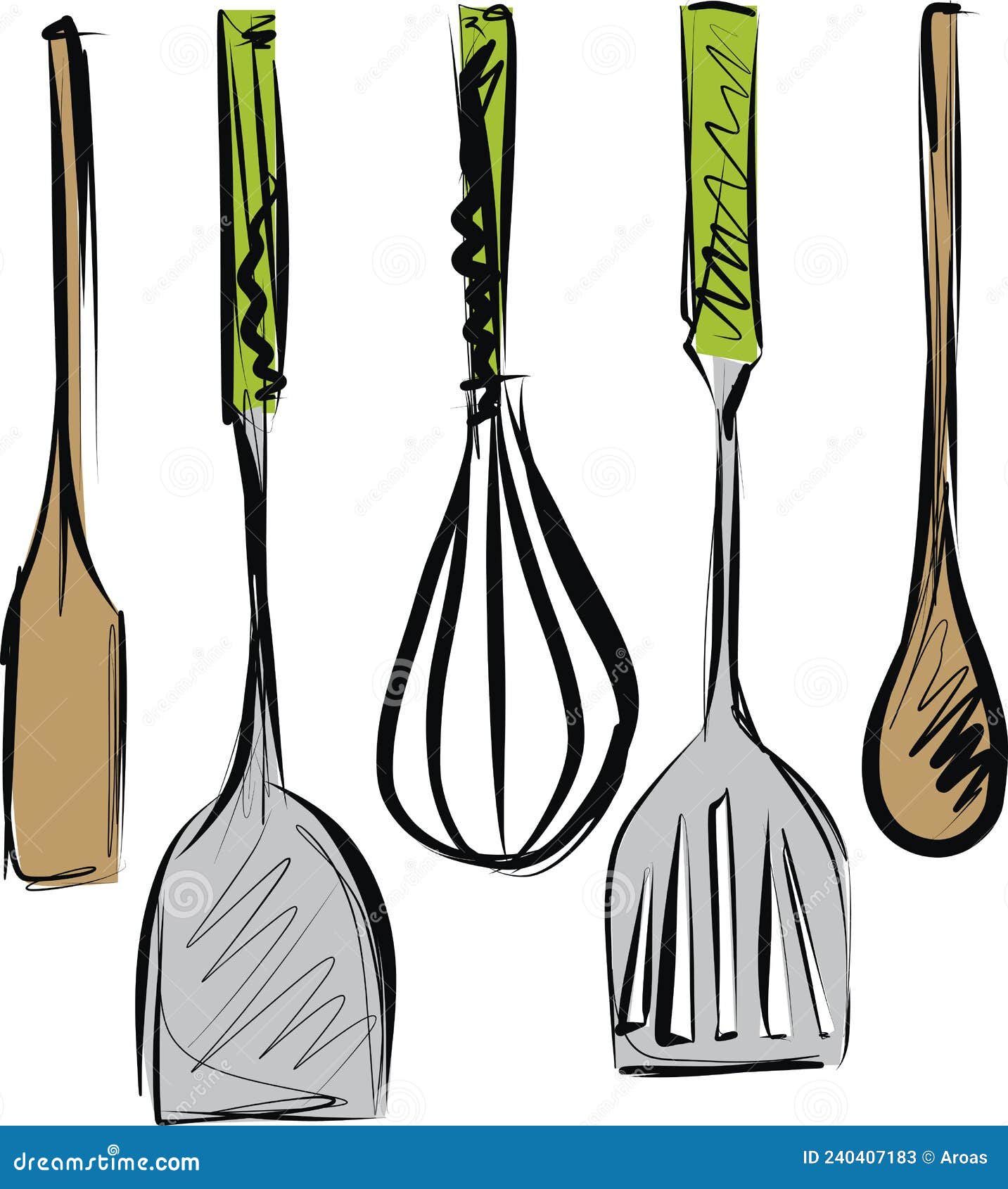 Sketch of Kitchen Tools and Cooking Utensils Icon Stock Vector ...