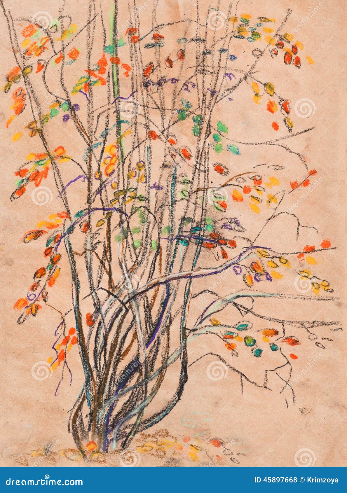 Sketch 2 stock illustration. Illustration of plant, autumn - 45897668