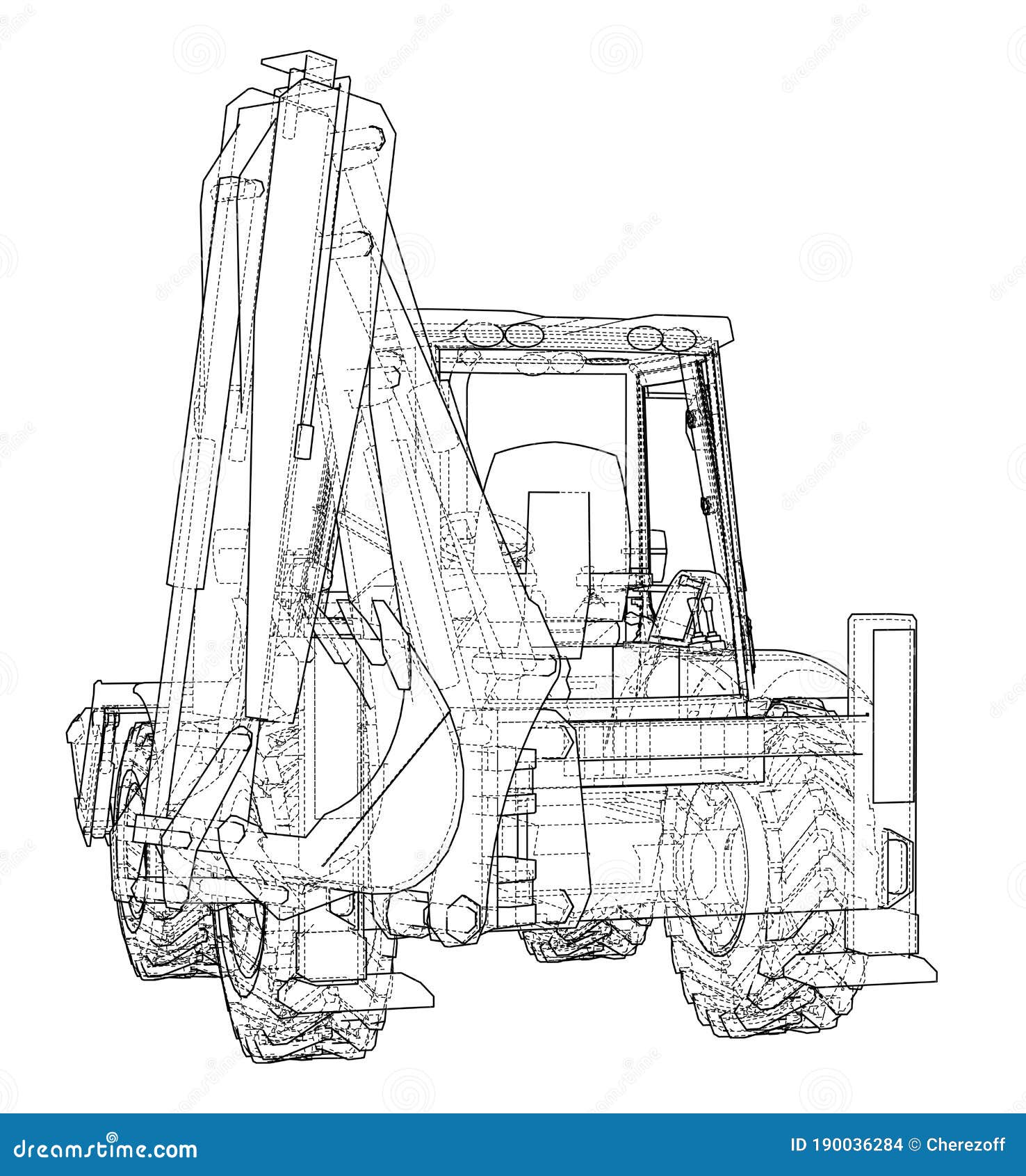 Sketch of Loading Shovel with Back Actor Stock Illustration ...