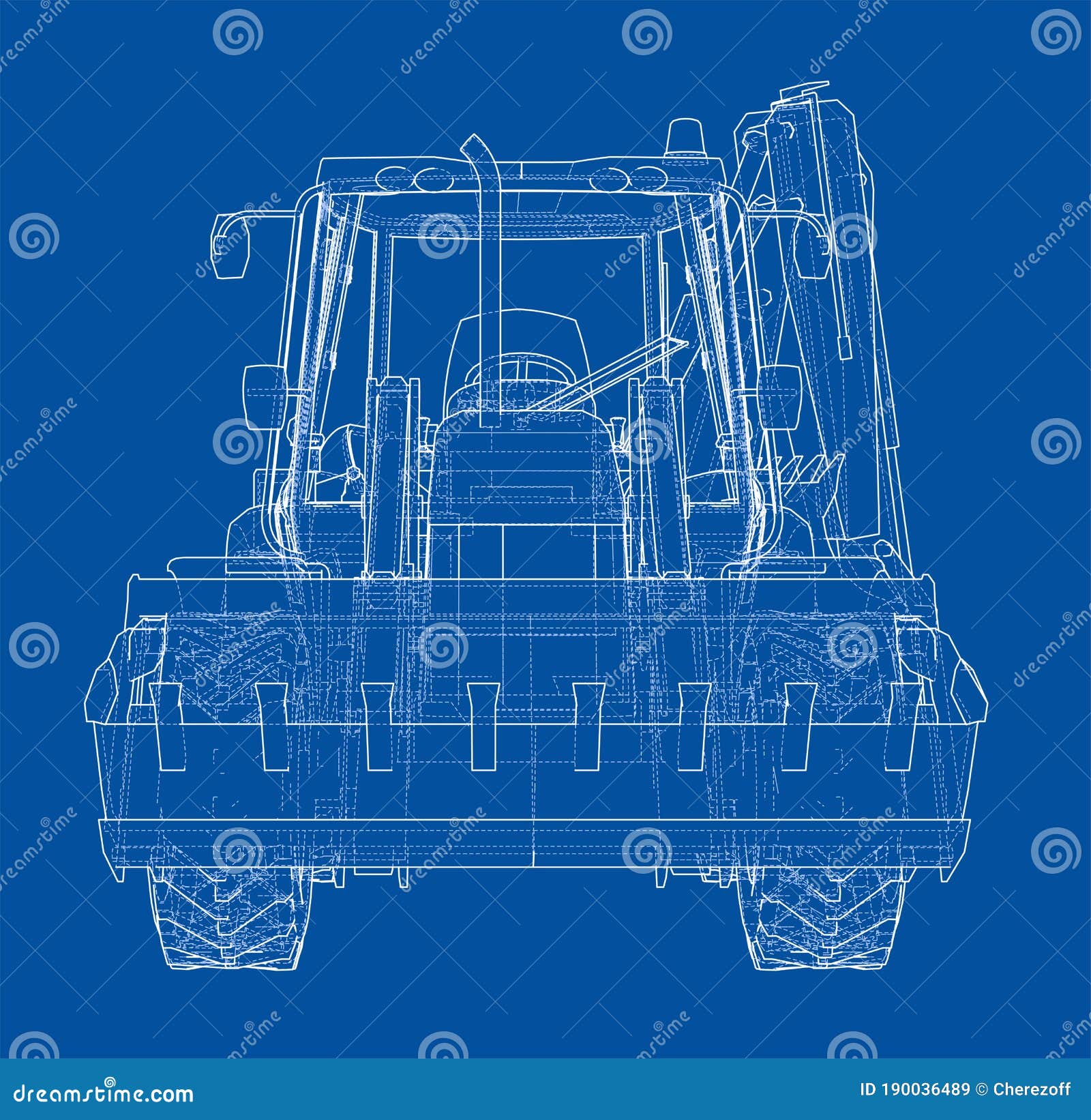 Sketch of Loading Shovel with Back Actor Stock Illustration ...