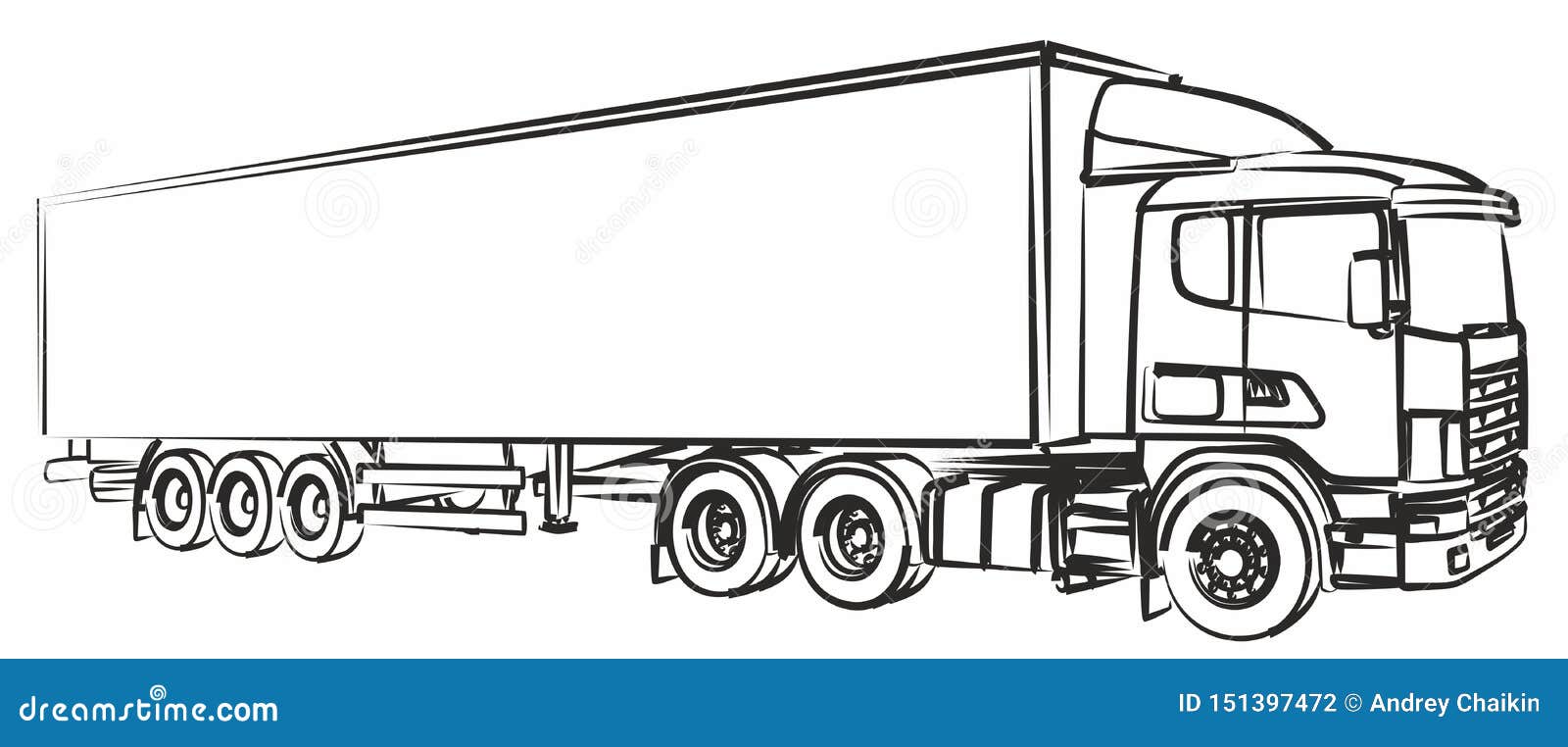 Long Truck Vector Illustration | CartoonDealer.com #3844377