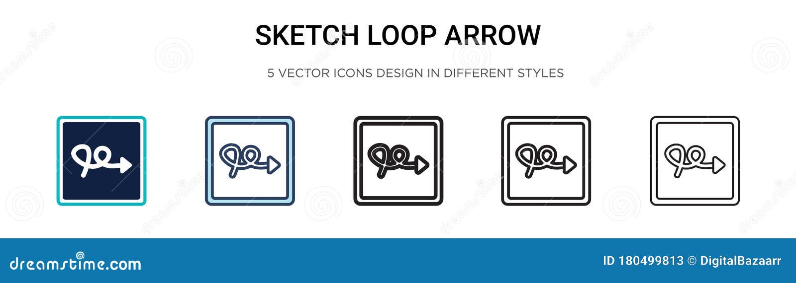 Sketch Loop Arrow Icon in Filled, Thin Line, Outline and Stroke Style ... Sketch Loop Arrow Icon in Filled, Thin Line, Outline and Stroke Style ...