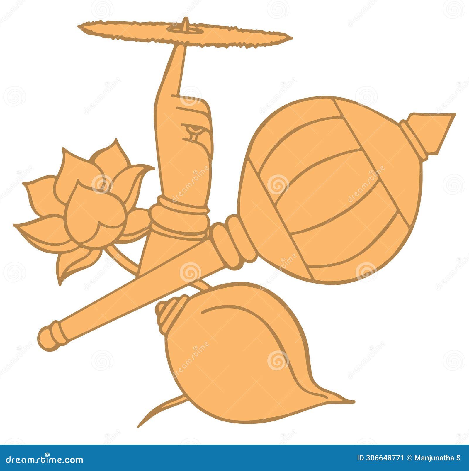 Sketch of Lord Krishna and Design Elements Illustration Stock Vector ...