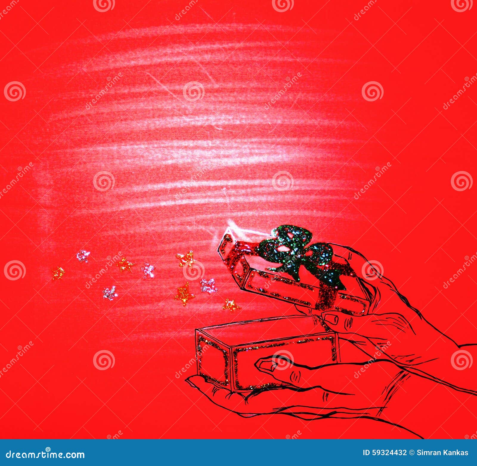 Sketch of magical box stock illustration. Illustration of cute - 59324432