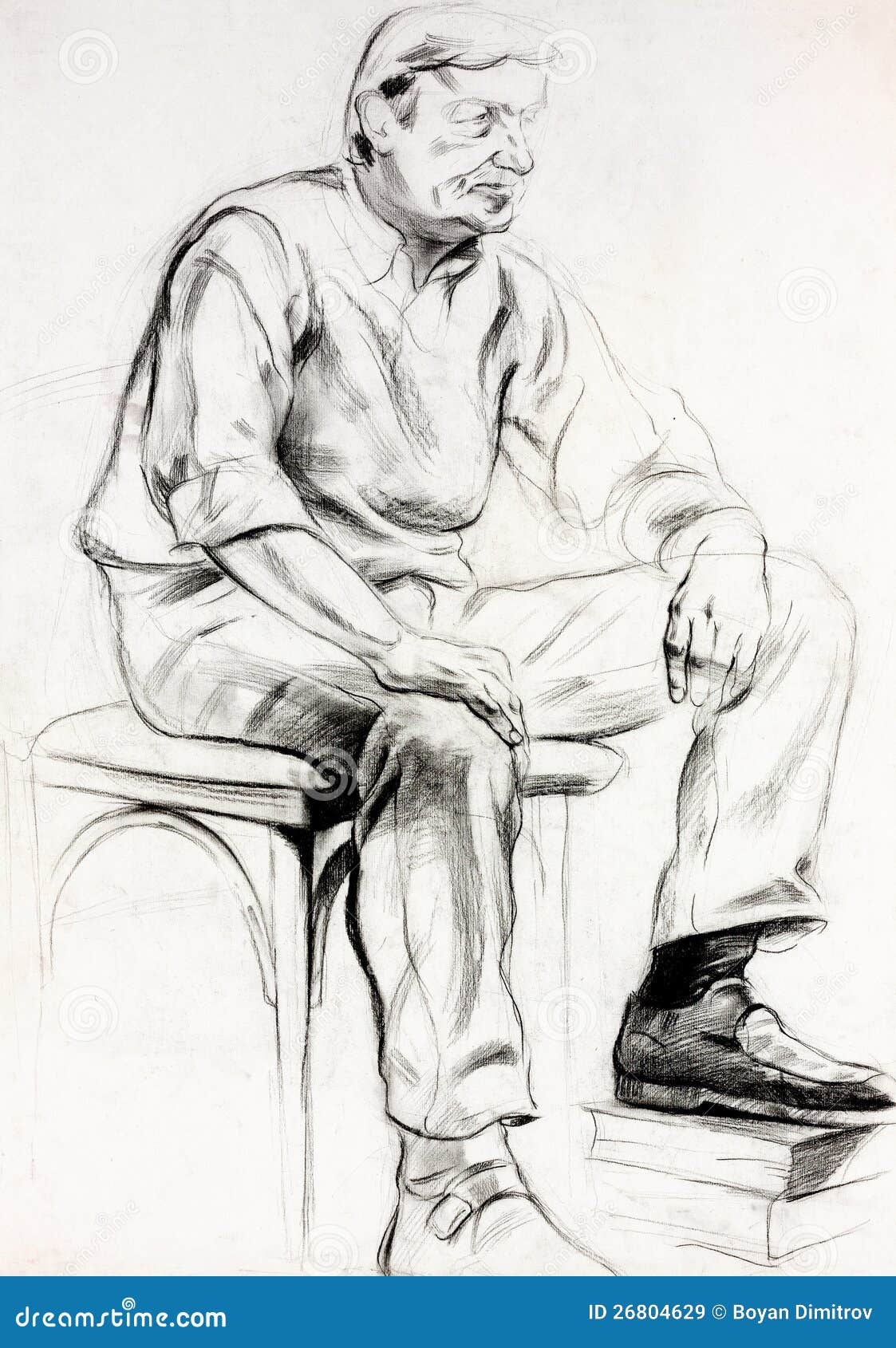 Sketch of a man stock illustration. Illustration of male - 26804629