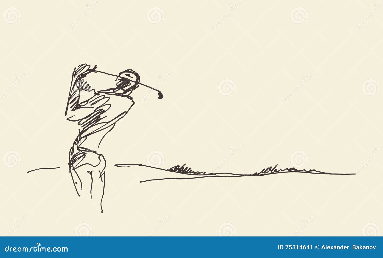 Golf Sketch Stock Photos - Royalty Free Pictures