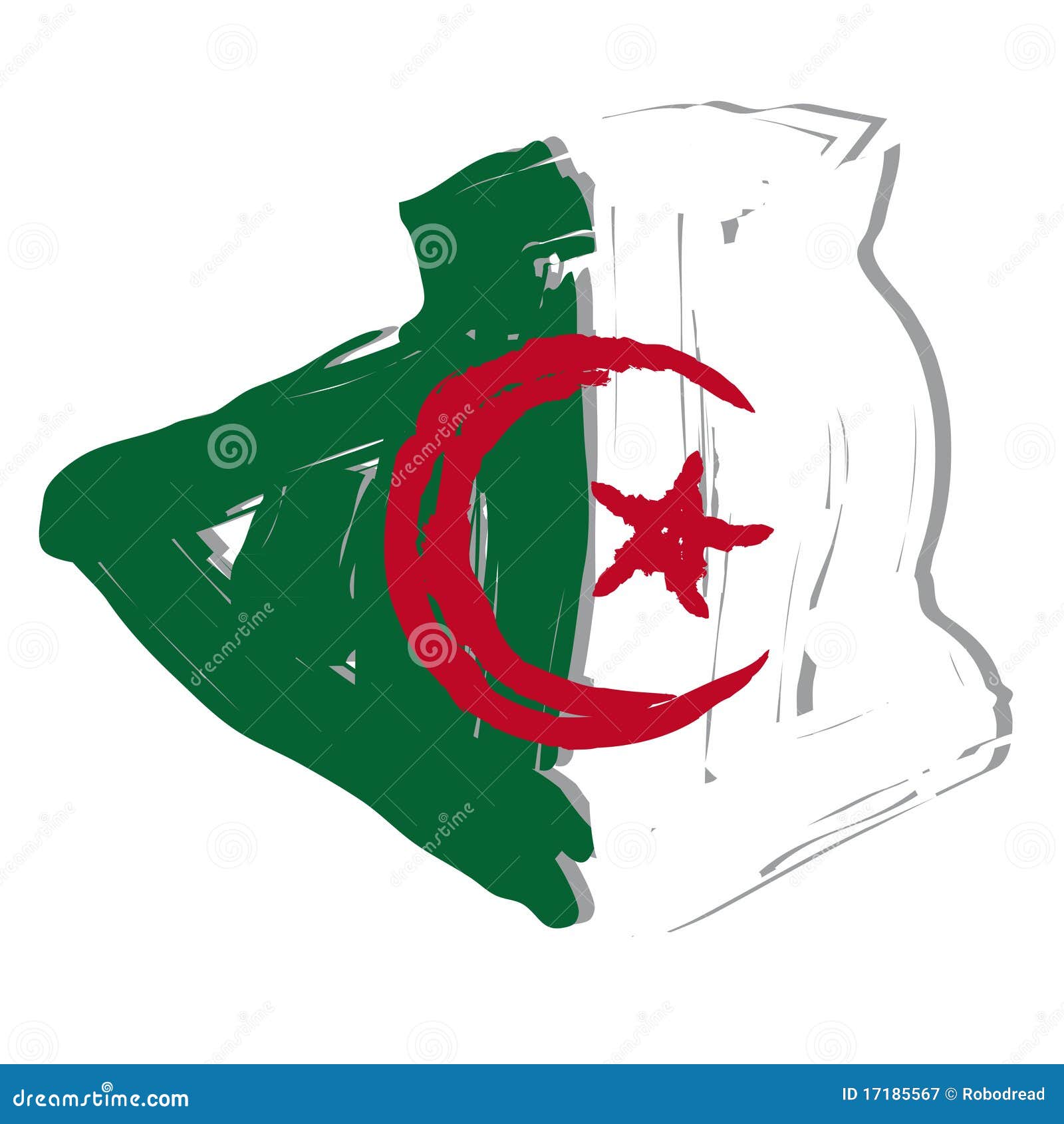 Sketch map flag Algeria stock vector. Illustration of african - 17185567