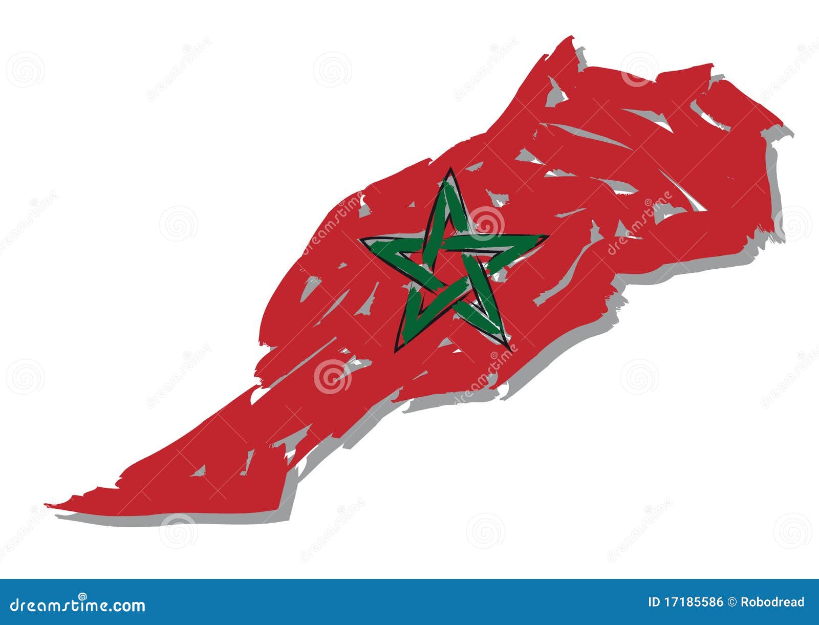 Sketch map flag Morocco stock vector. Illustration of nuanced - 17185586