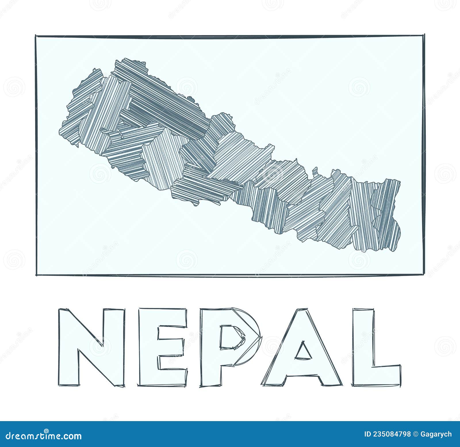Sketch map of Nepal. stock vector. Illustration of border - 235084798 Sketch map of Nepal. stock vector. Illustration of border - 235084798