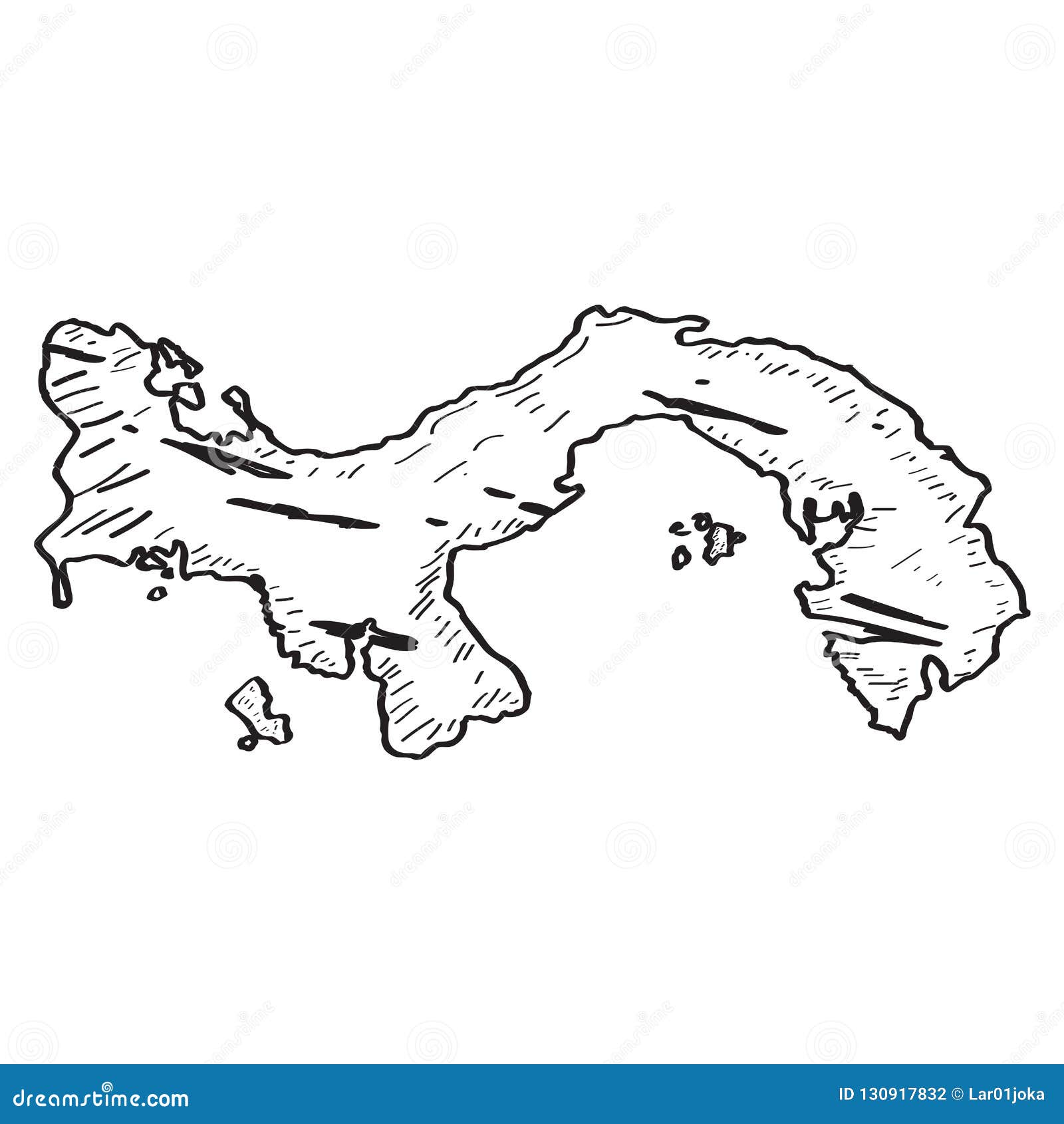 Vector Map Of The Panamese Archipelago Pearl Islands In The Gulf Of ...