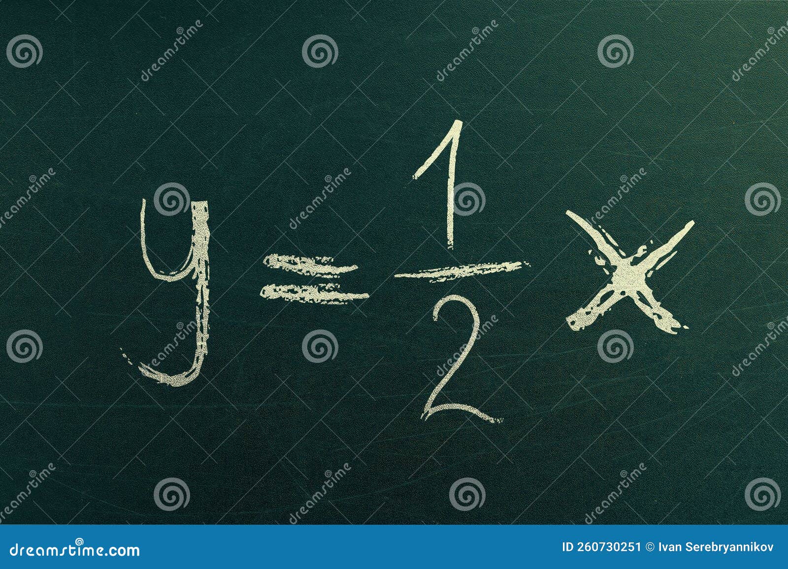Sketch of Math Equation on Blackboard Stock Image - Image of question ...