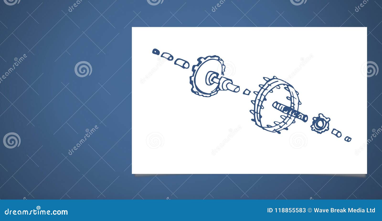 Sketch of Mechanism Engineering Stock Illustration - Illustration of ...