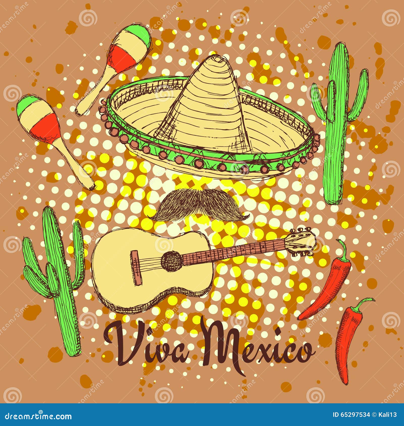 Sketch mexican poster stock illustration. Illustration of culture ...